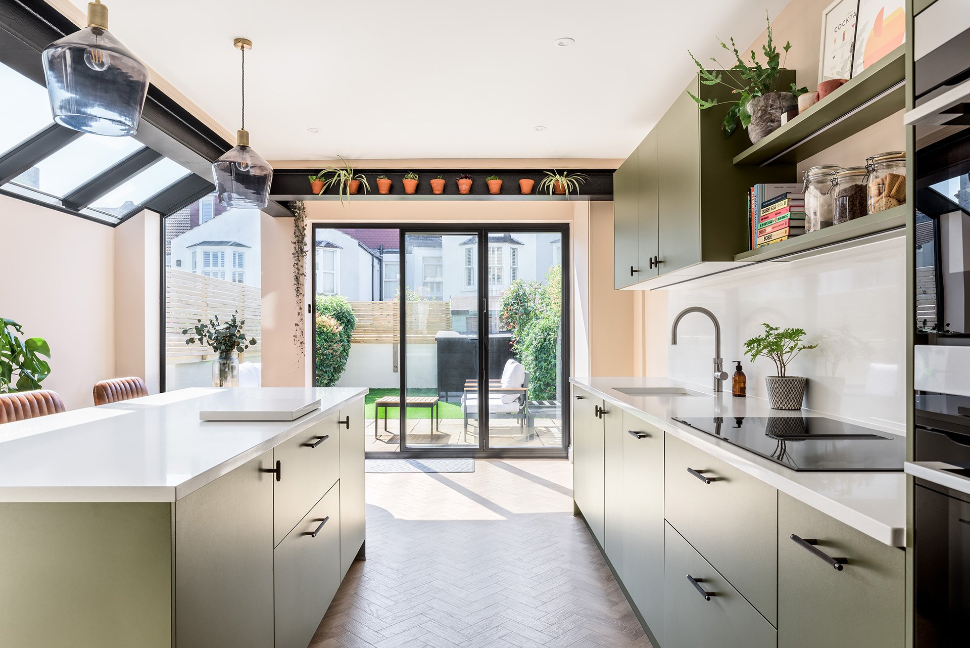 Stylish Nolte Olive Kitchen Design in Hove | The Kitchen Store