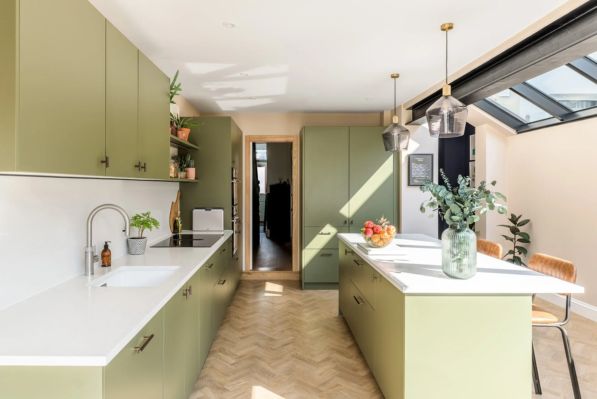 Stylish Nolte Olive Kitchen Design in Hove | The Kitchen Store