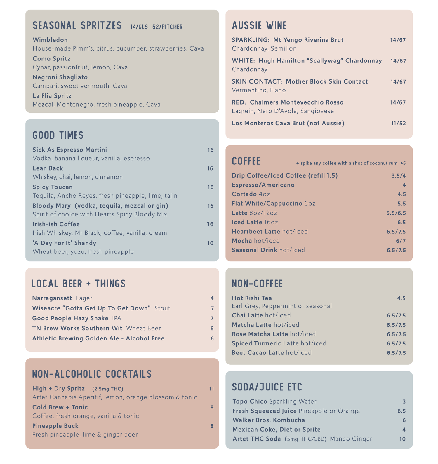 Menu — Hearts
