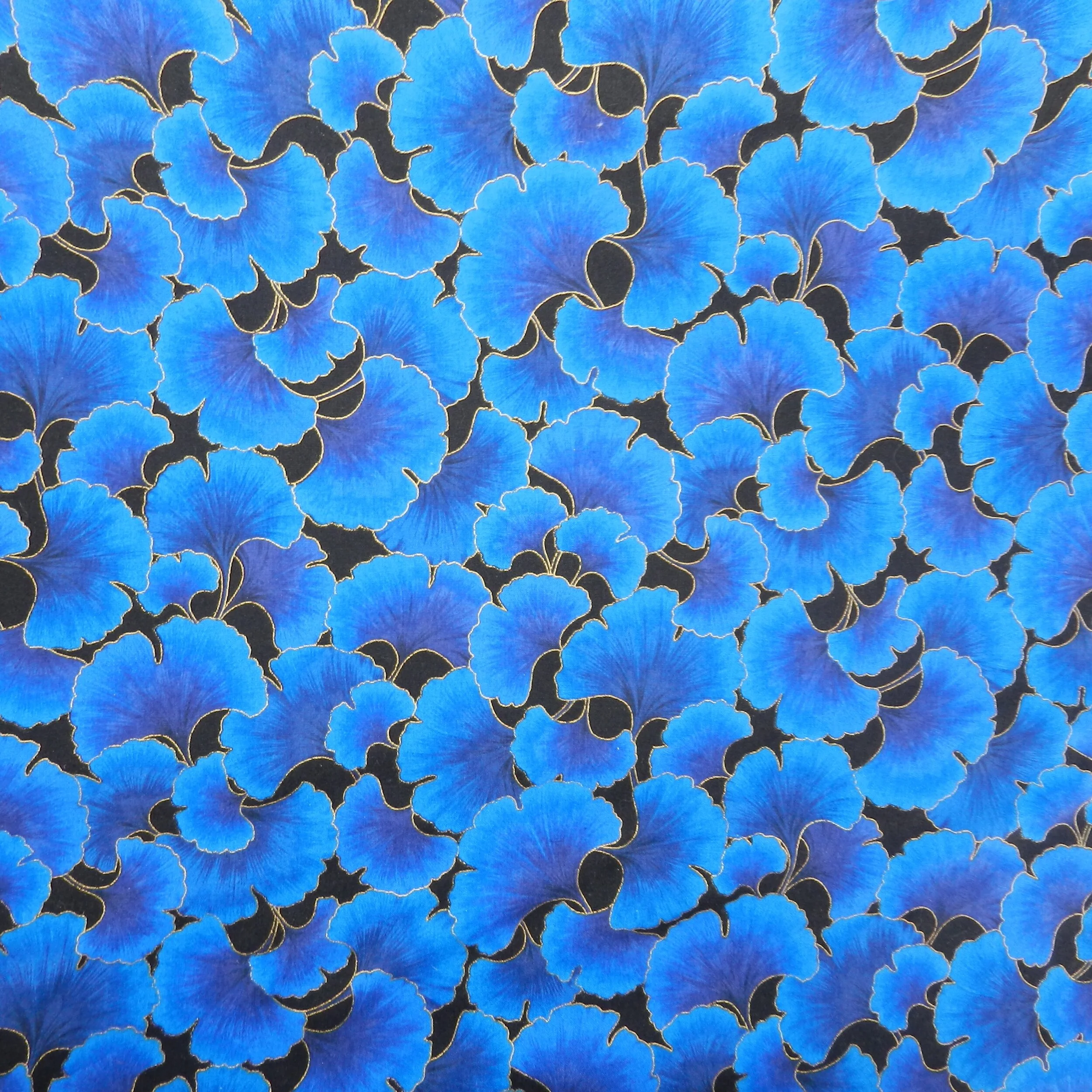 Water and Flowers Blue Peaceful Stream 03 by Kona Bay Fabrics — Quilt ...