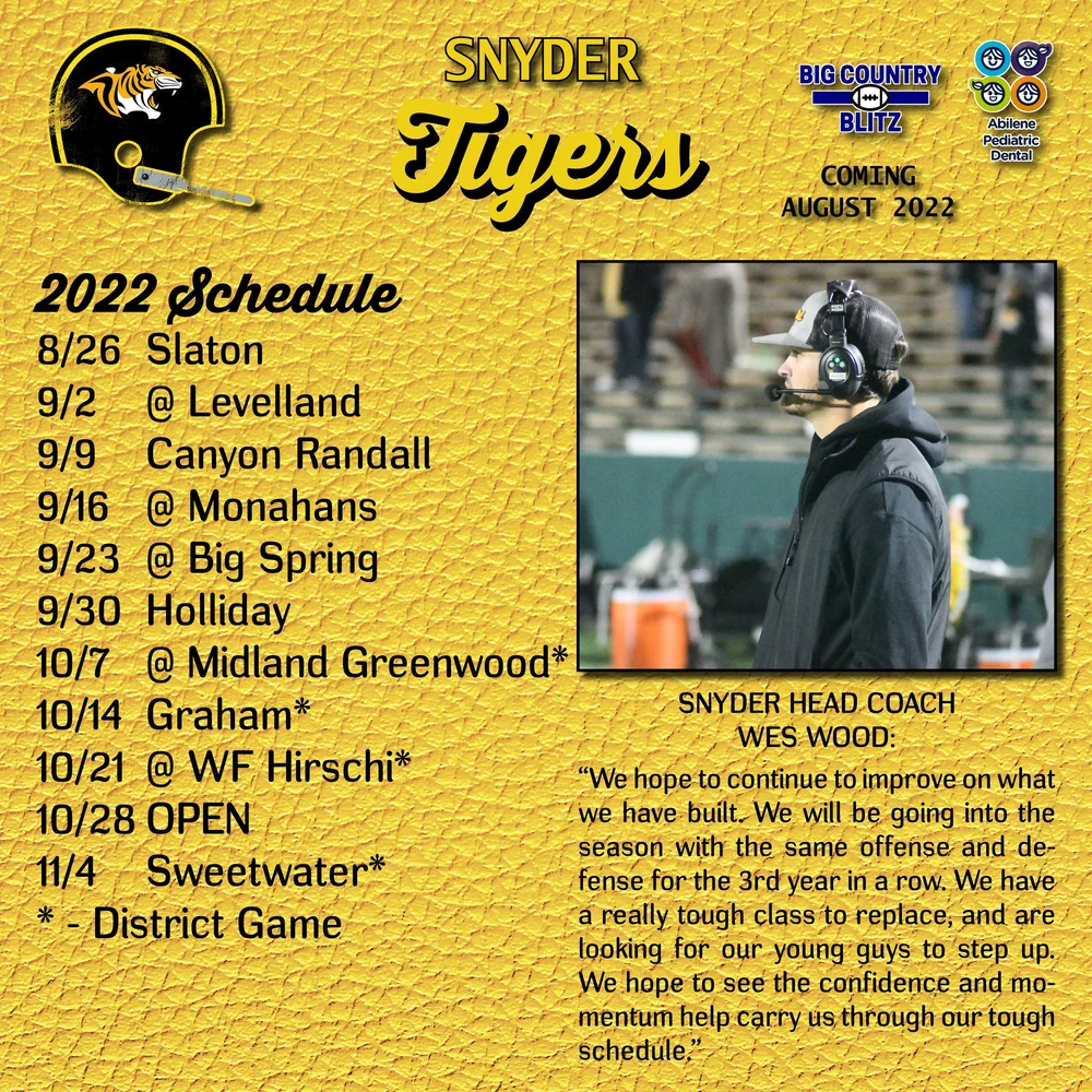Snyder Tigers — Big Country Blitz