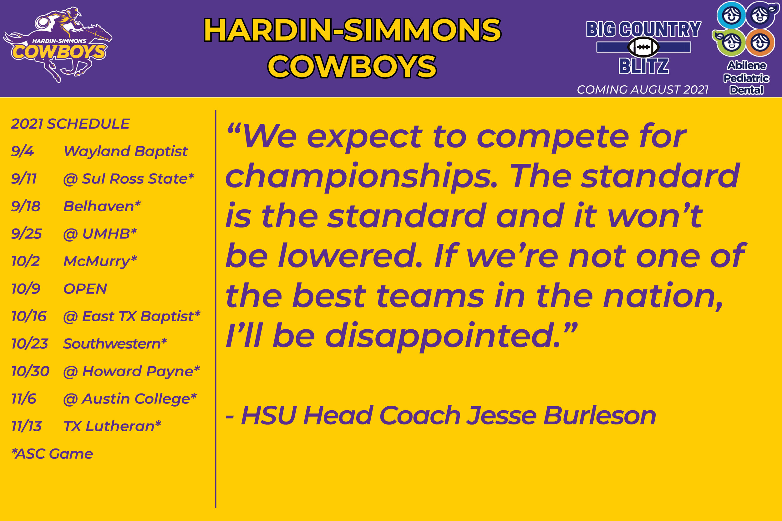 Hardin-Simmons Cowboys — Big Country Blitz