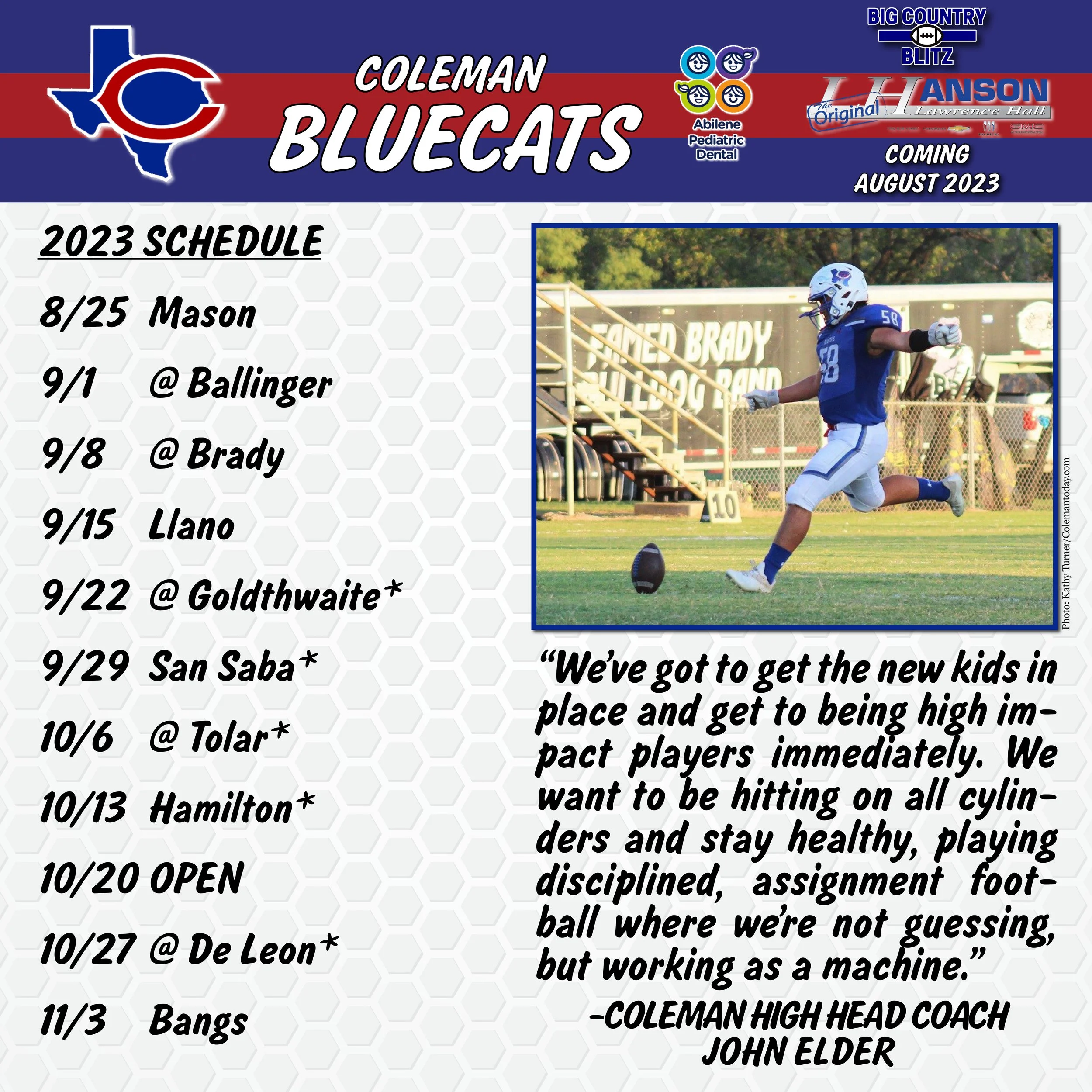Coleman Bluecats — Big Country Blitz