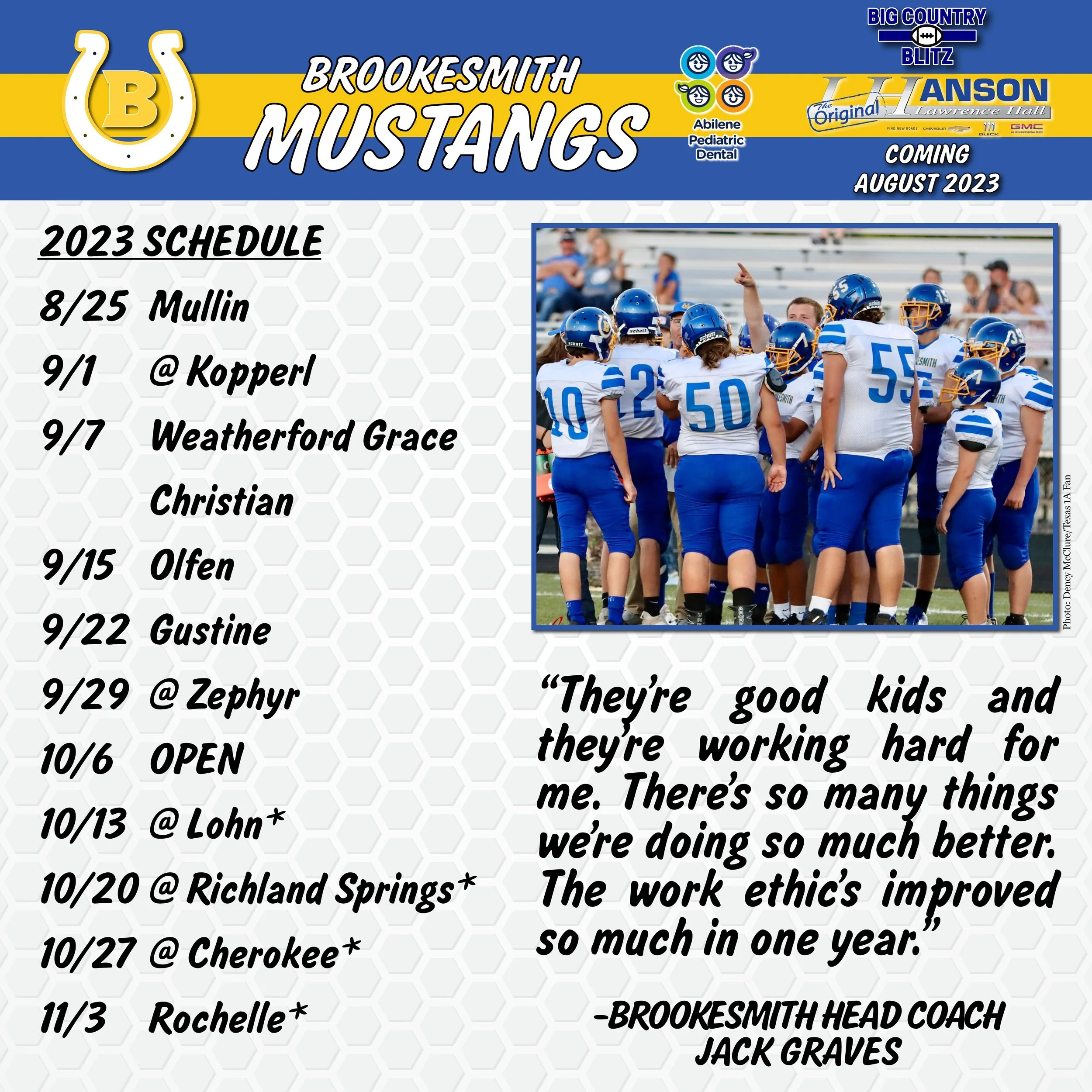 Brookesmith Mustangs — Big Country Blitz