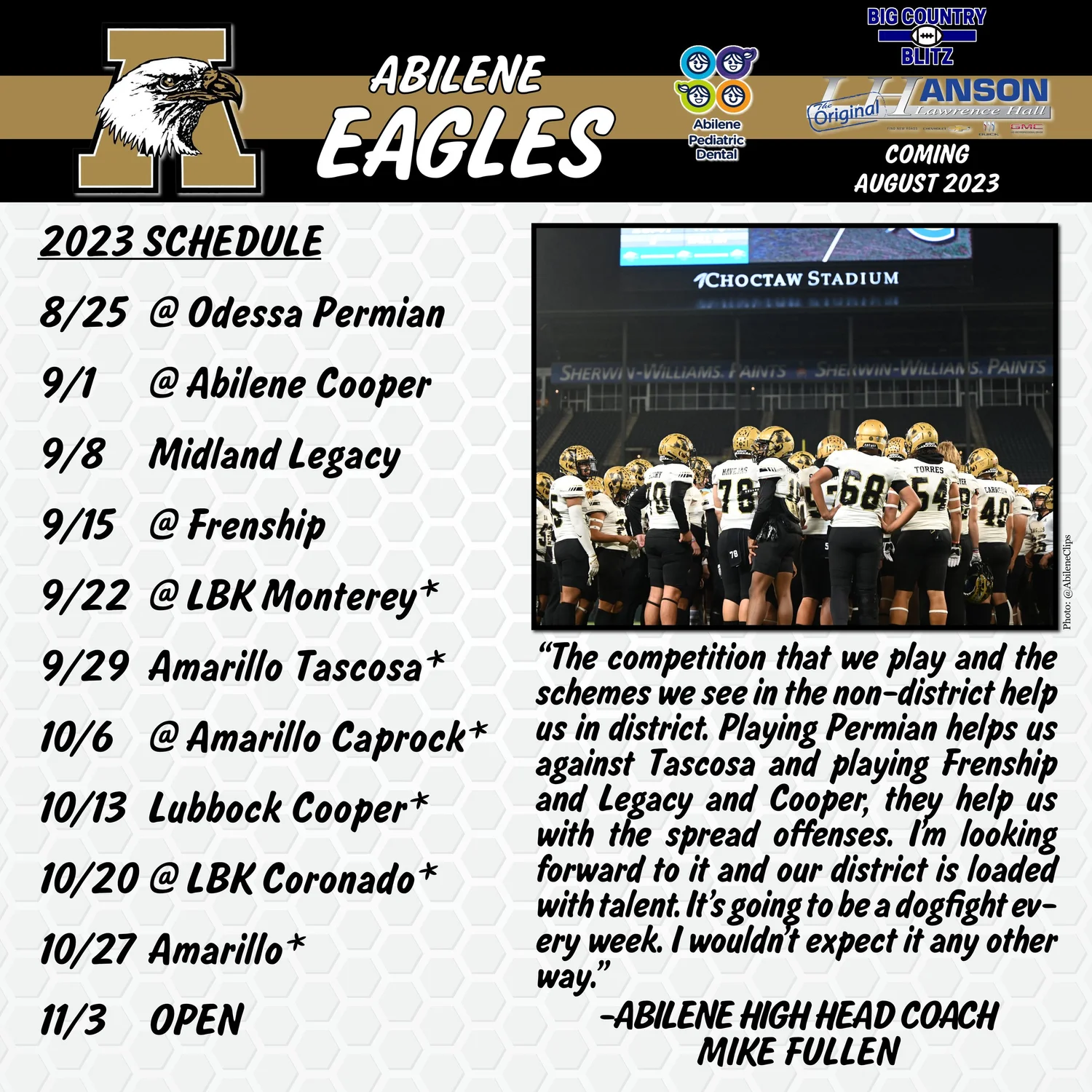 Abilene Eagles — Big Country Blitz