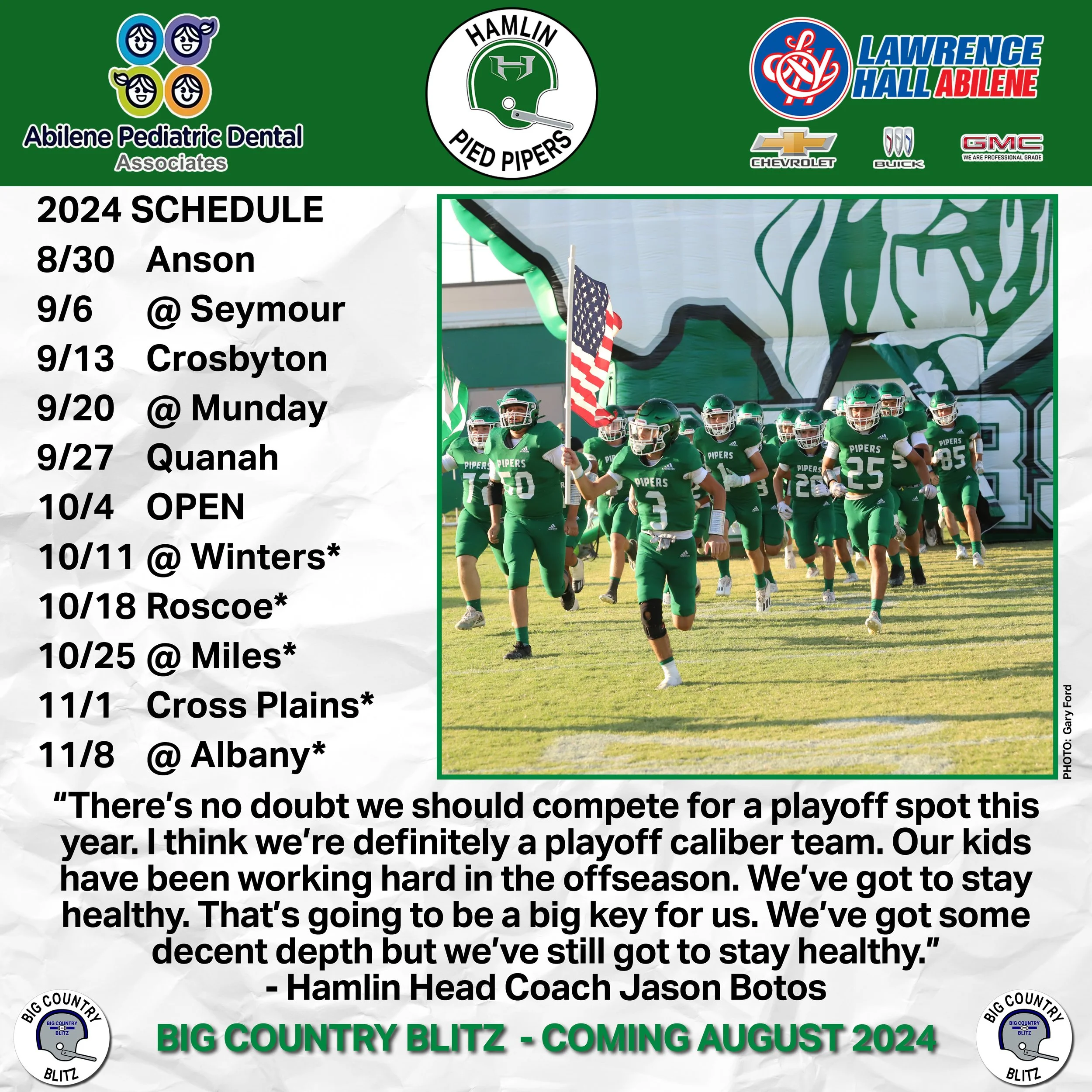 Hamlin Pied Pipers — Big Country Blitz