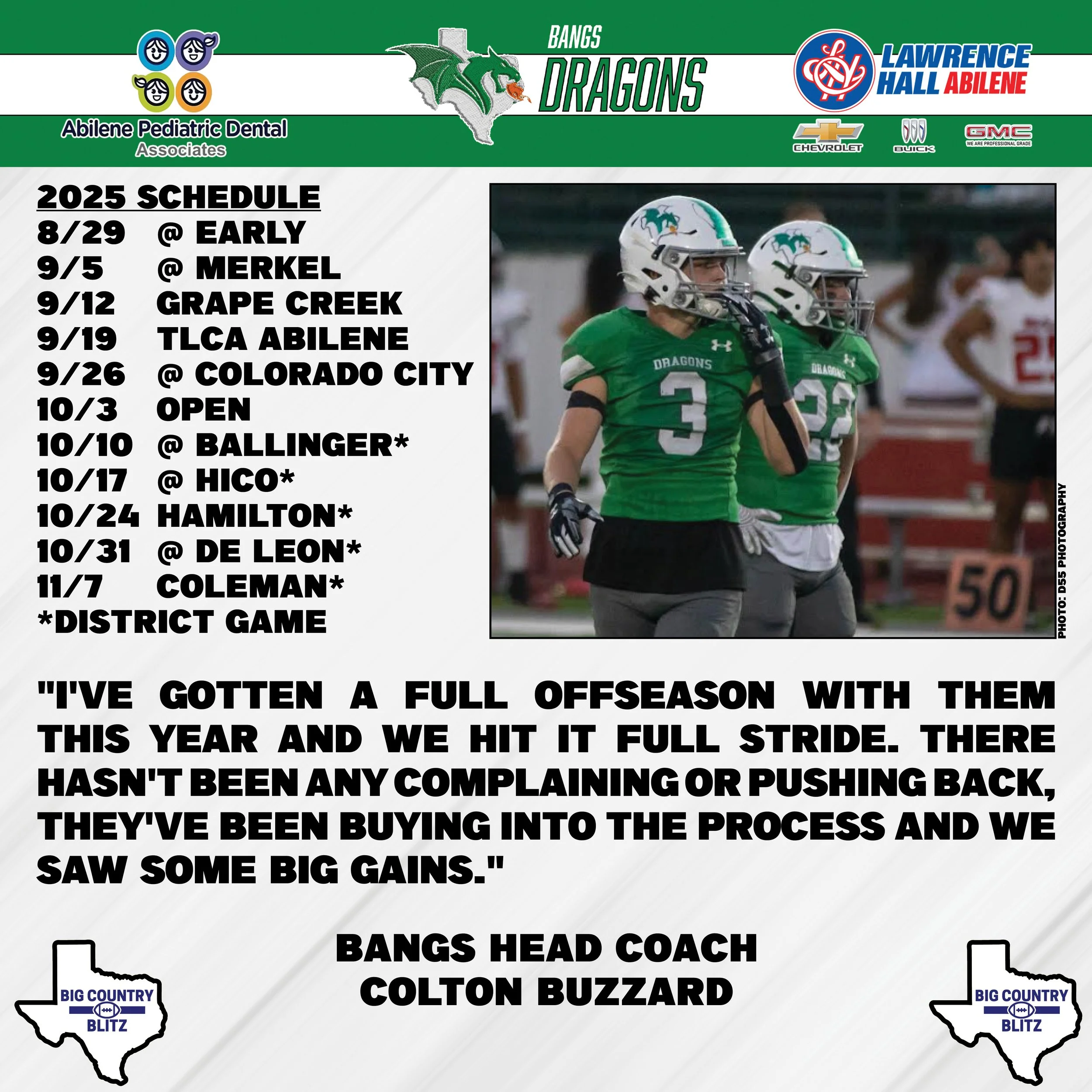 2025 Bangs Dragons — Big Country Blitz