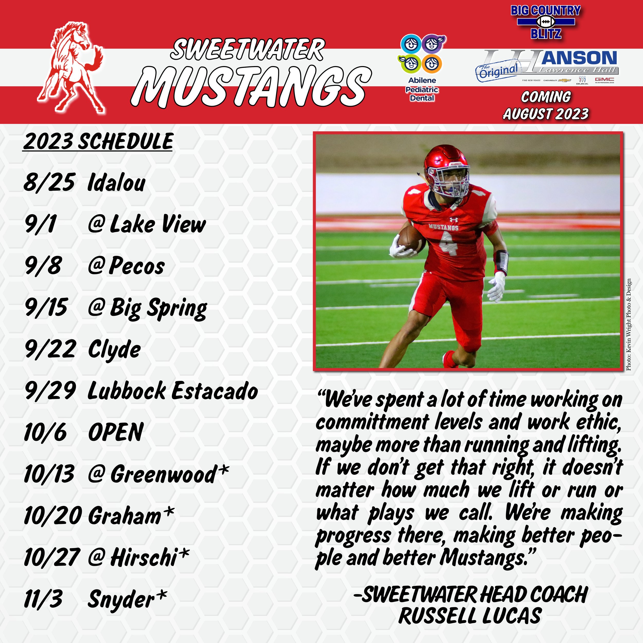 Sweetwater Mustangs — Big Country Blitz