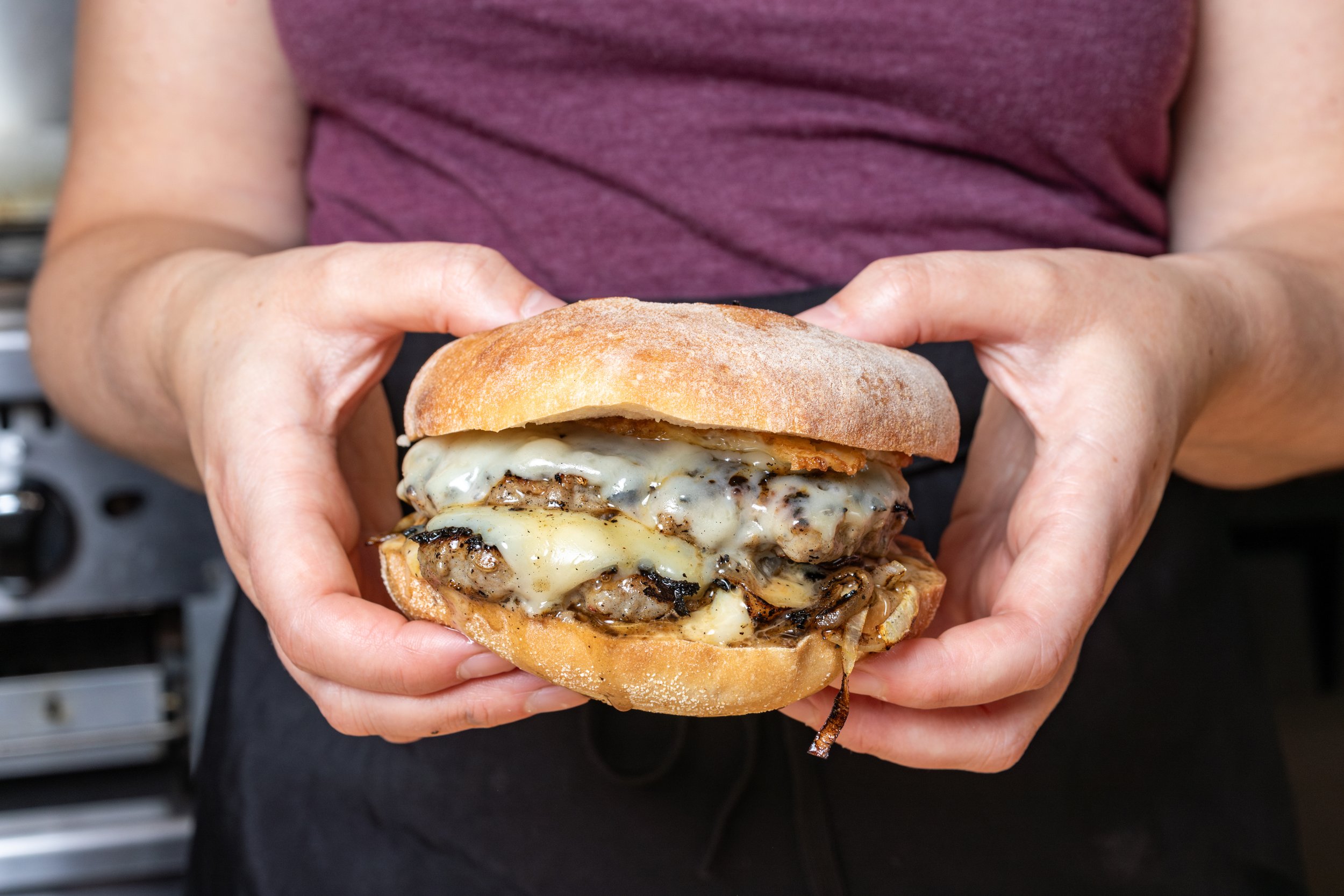 StarChefs - Breakfast Smashburger Bialys | Baker Breanne Kostyk of ...