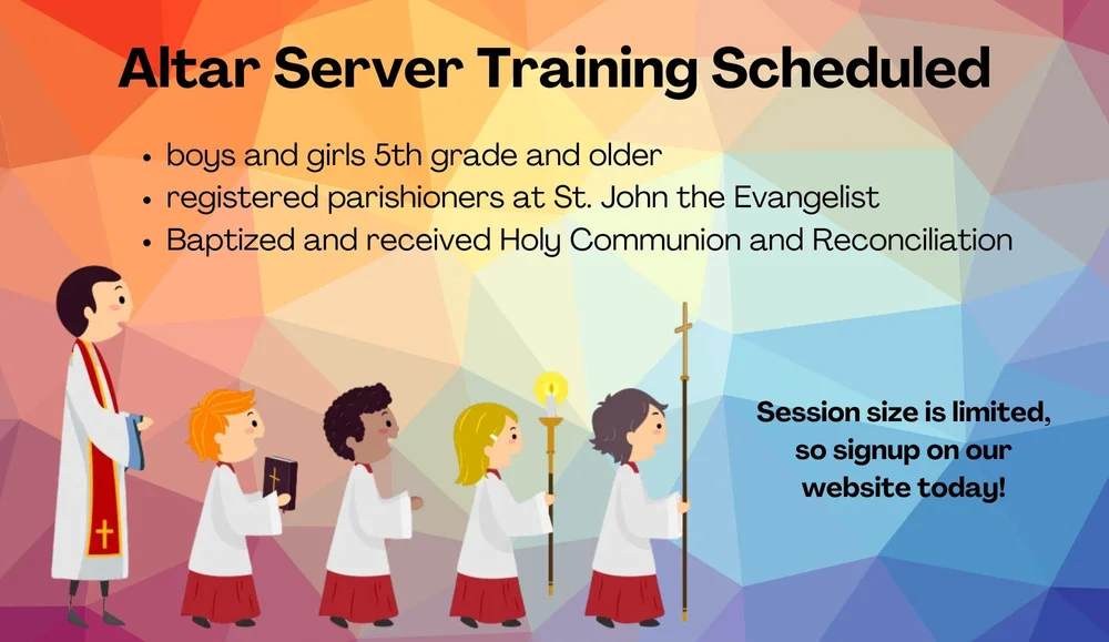 New Altar Server Training — St. John the Evangelist