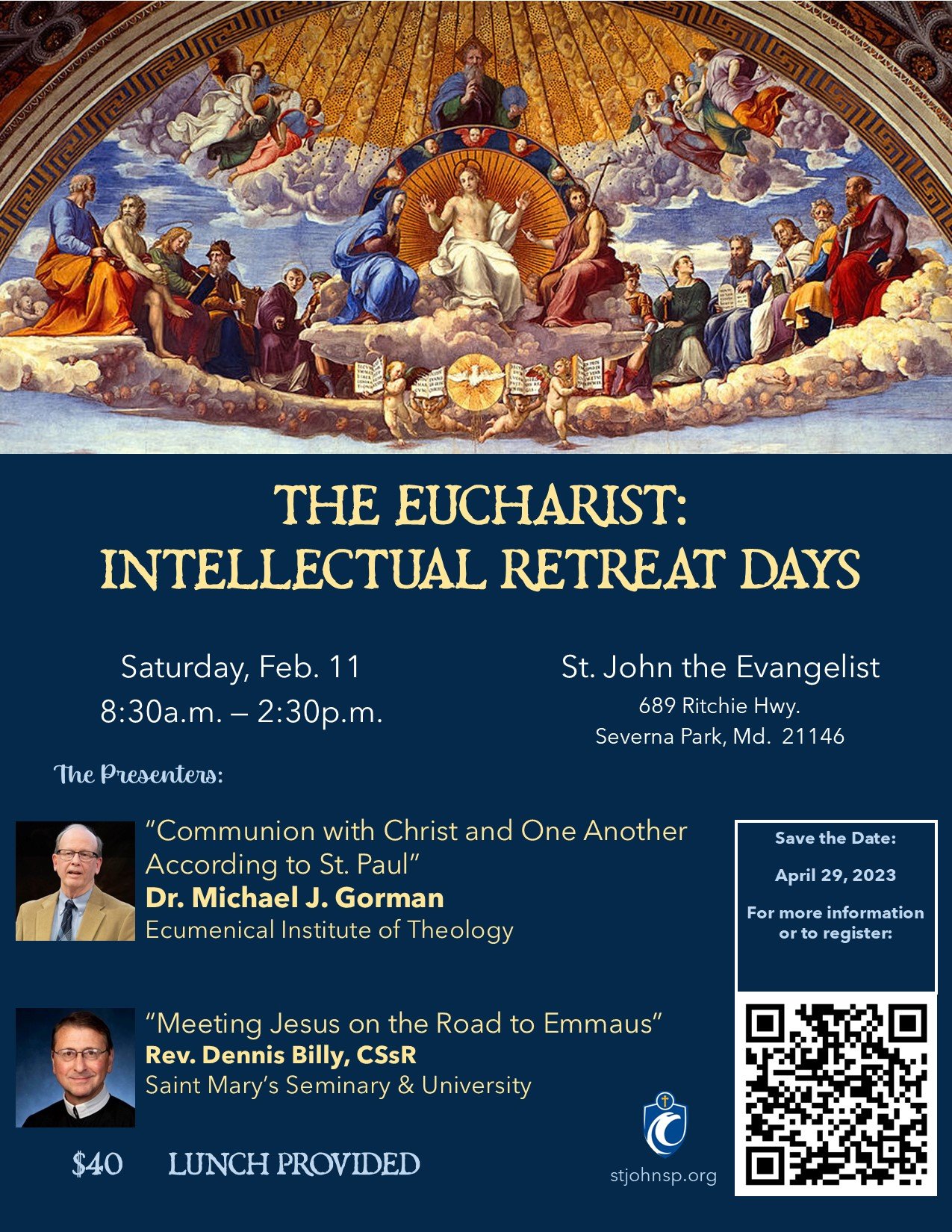 The Eucharist: Intellectual Retreat Days — St. John the Evangelist