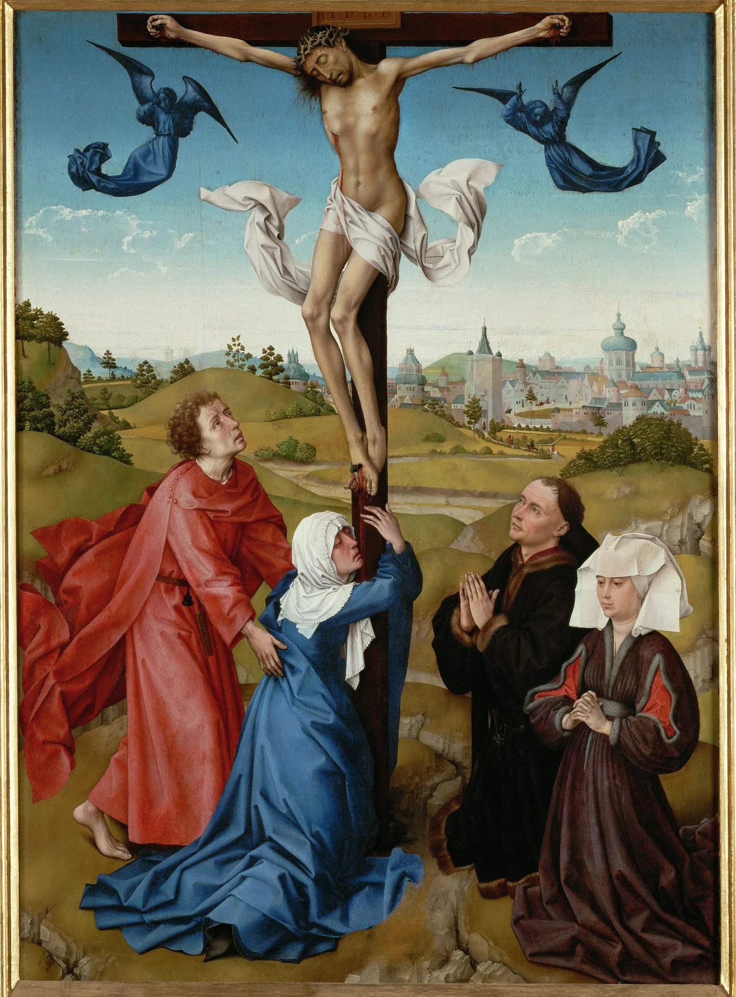 Rogier van der Weyden, The Crucifixion. 1443. — St. John the Evangelist