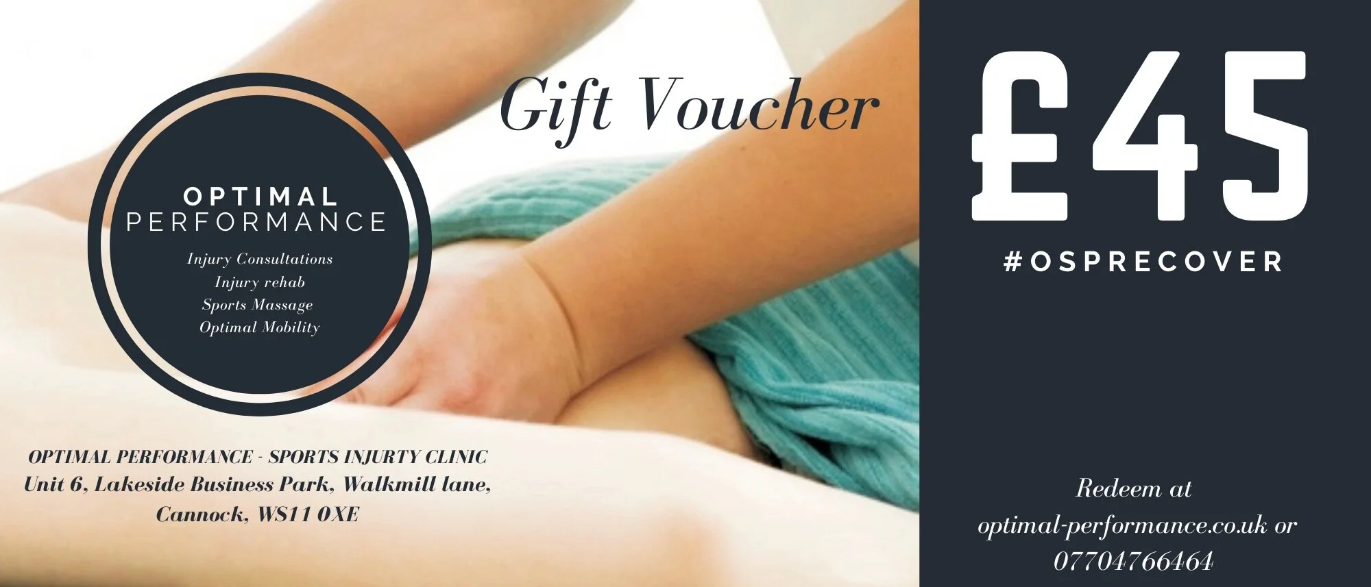 Optimal Performance- Injury Rehab - Sports Massage