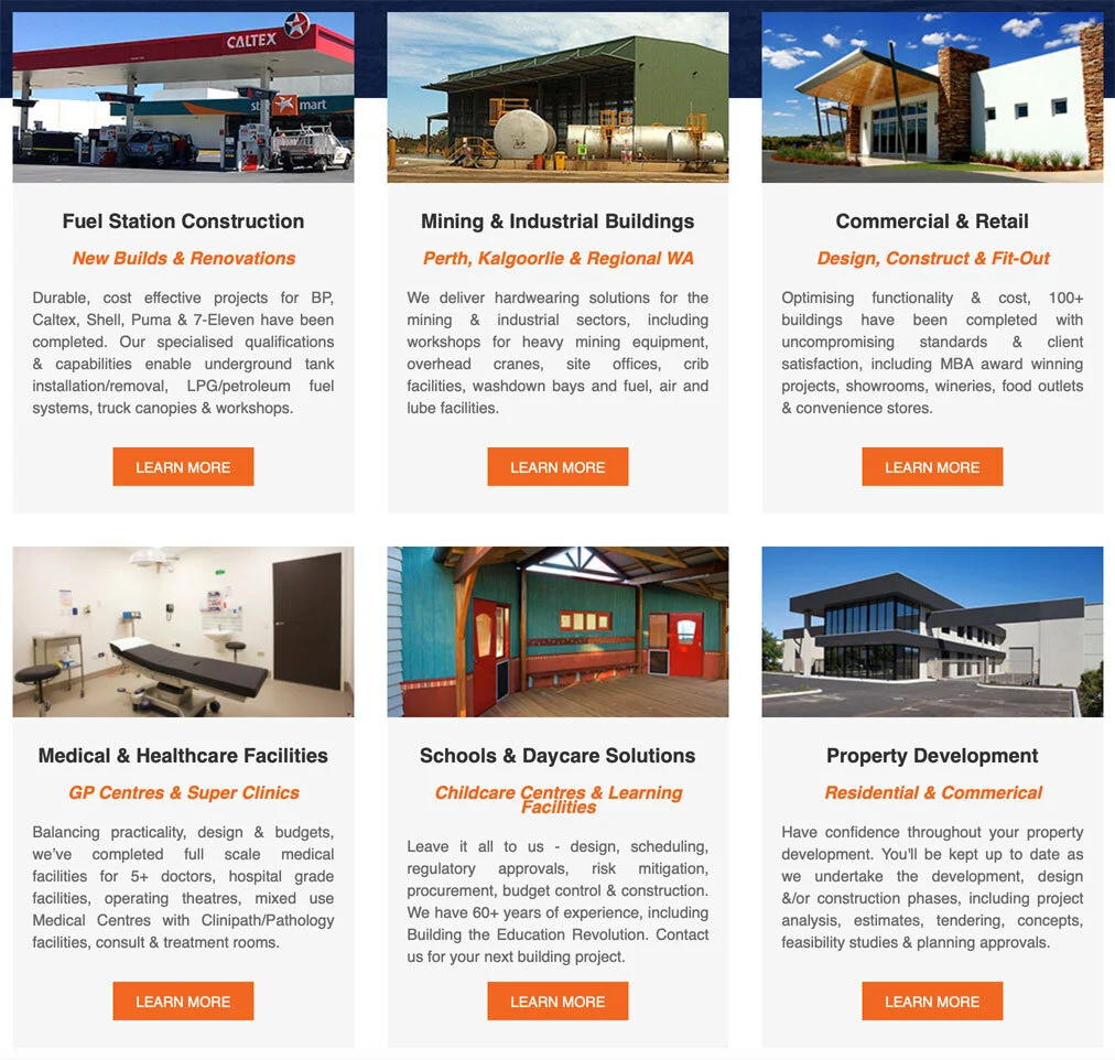 Australian Construction Company Website Services — Snowed Under Solutions