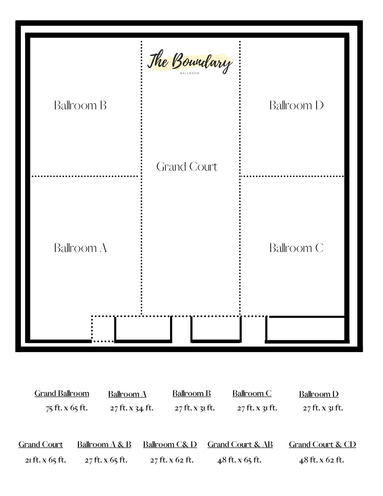 The Boundary Ballroom — Event Space Layout