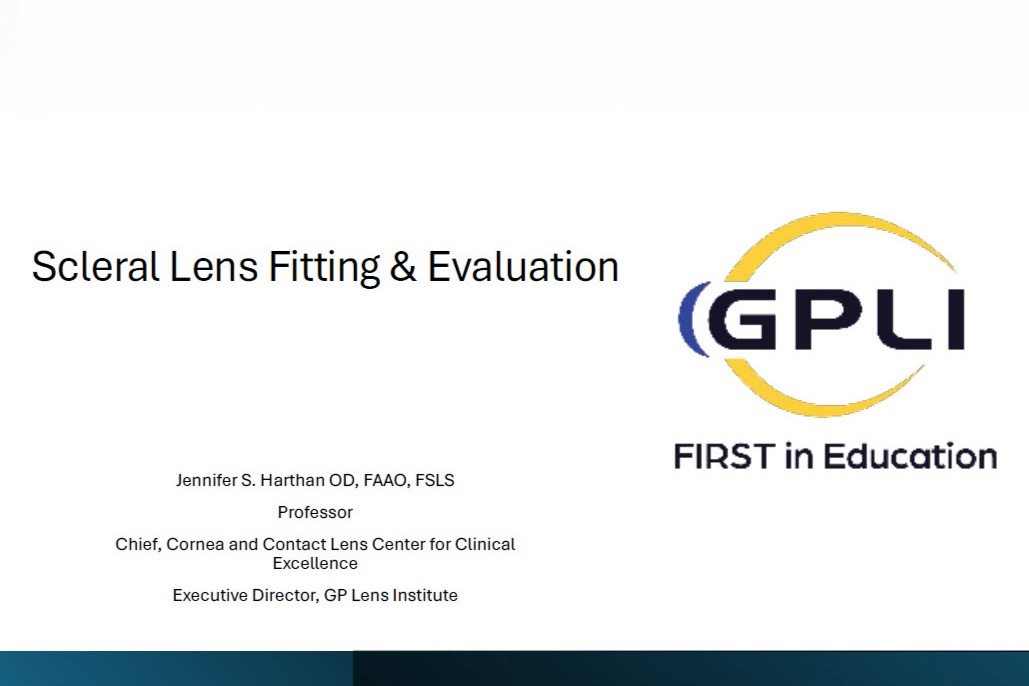 Pre-recorded Lectures — GPLI Specialty Contact Lens Symposium