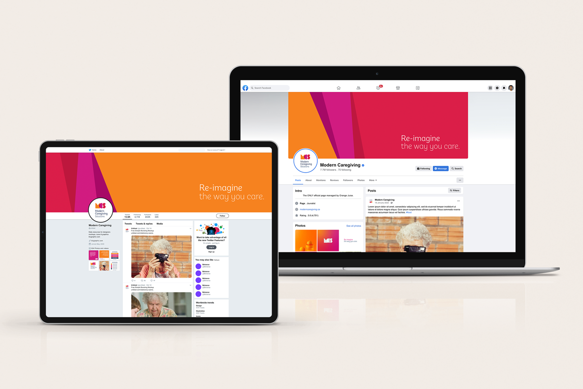 Modern Caregiving Solutions and MyHuddle App Branding — Lab Creative