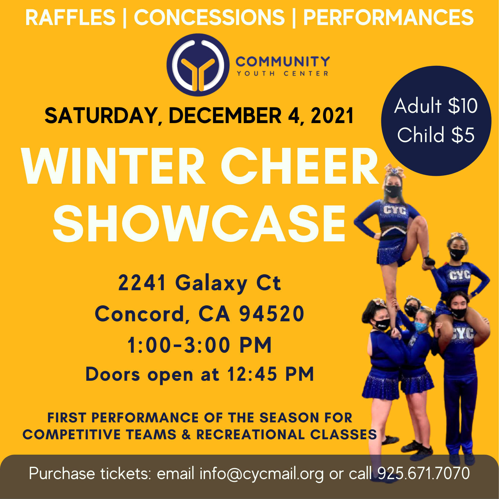 Cheer Winter Showcase — Community Youth Center