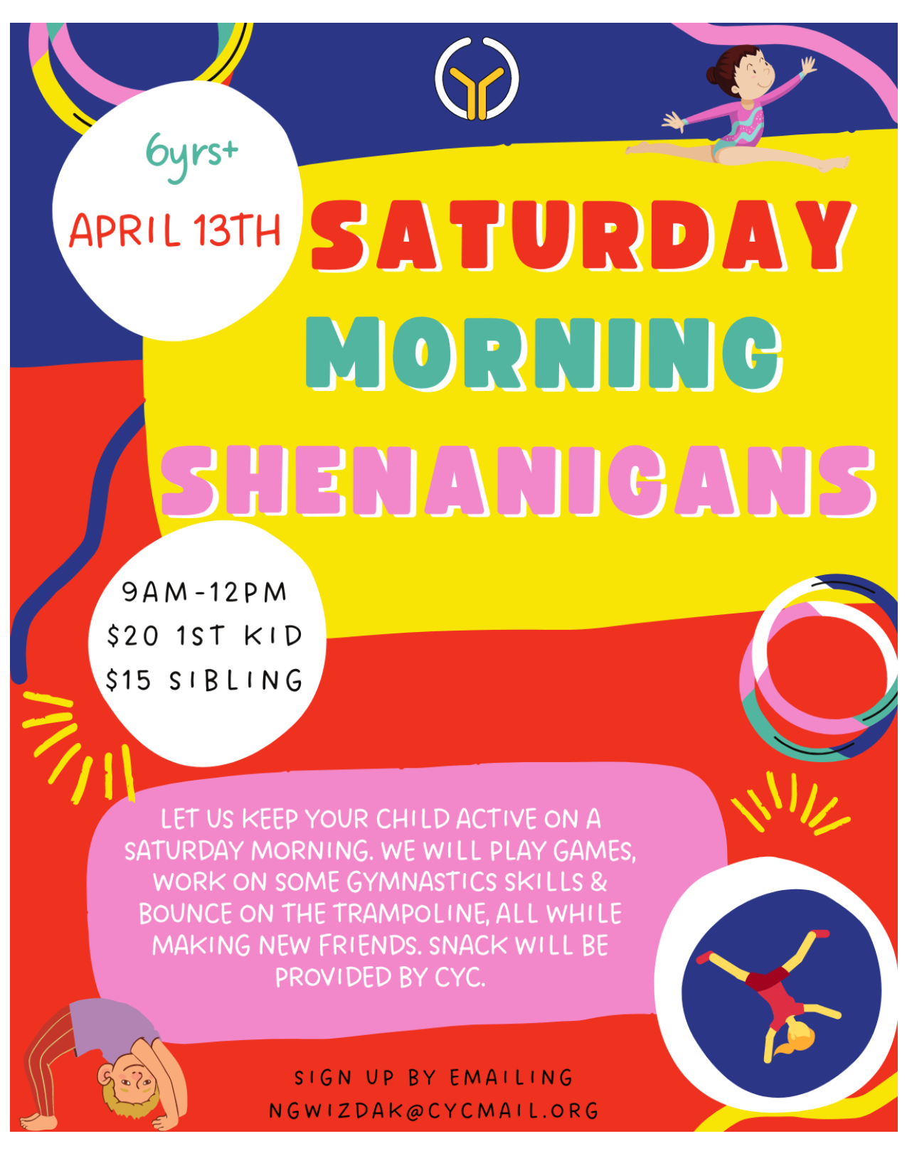 "Saturday Morning Shenanigans" - Gymnastics — Community Youth Center