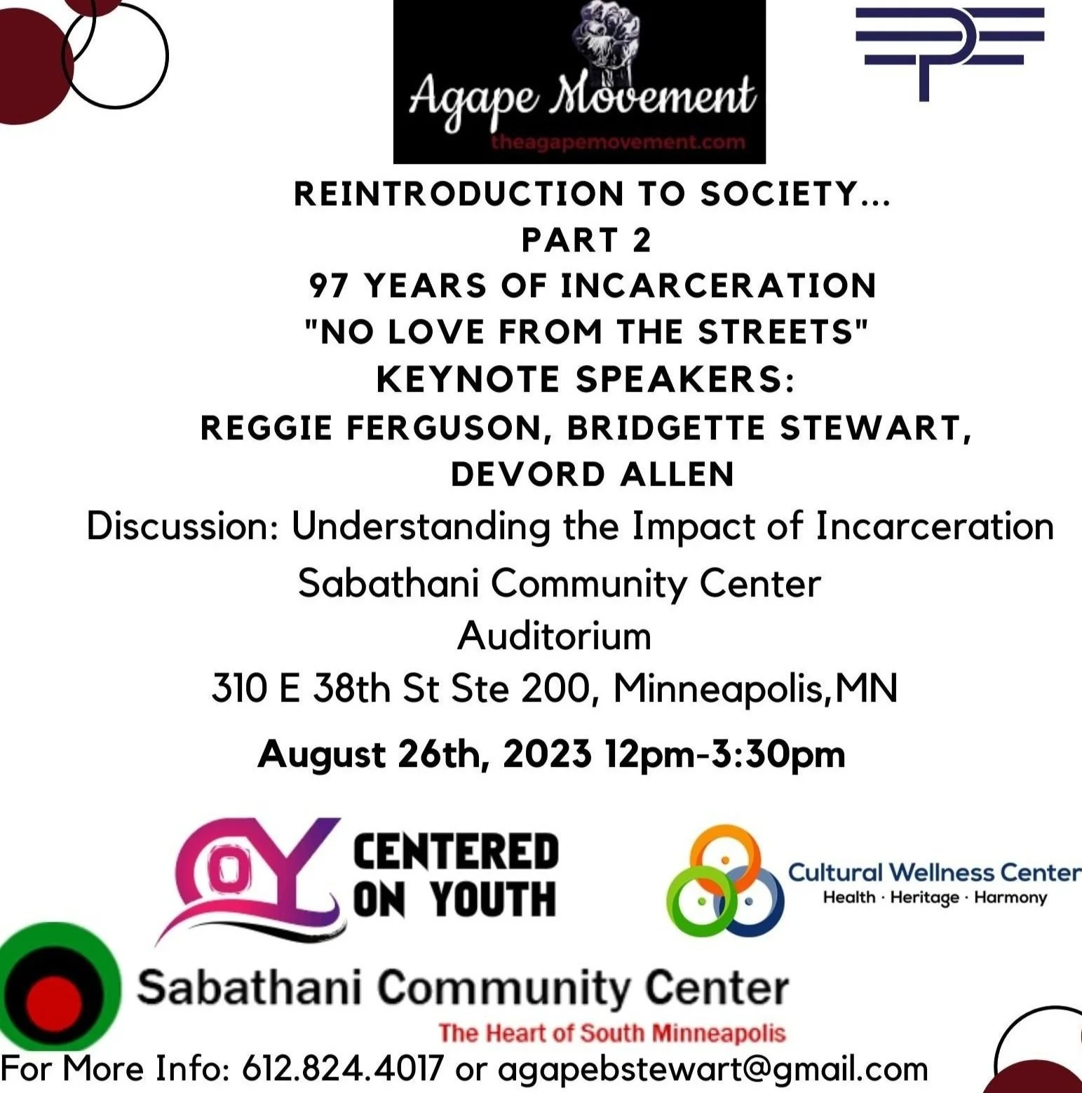 Upcoming Events — THE AGAPE MOVEMENT CO.