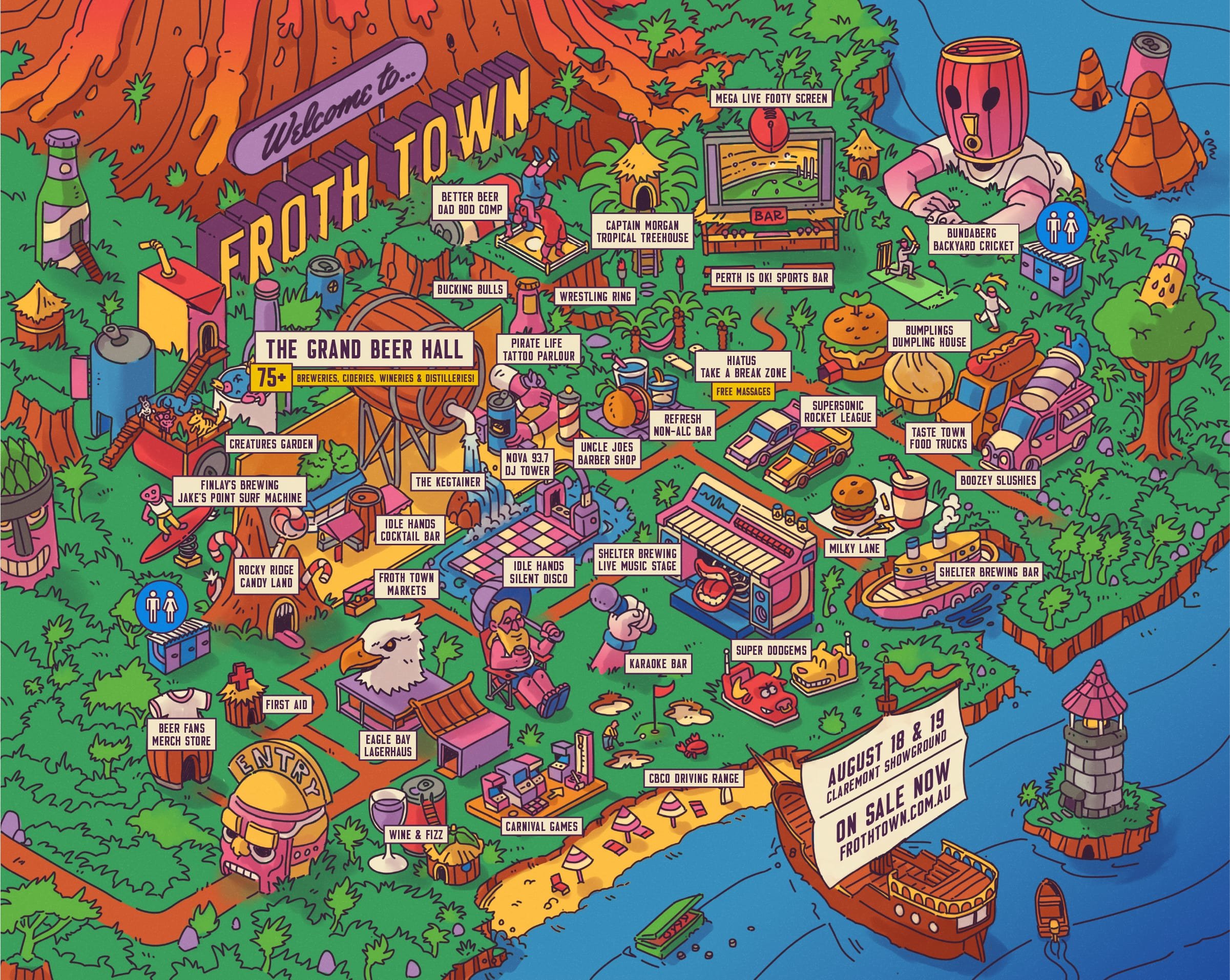 2023 Festival Map | Froth Town: Beer, Booze & Food Festival| Perth W.A ...