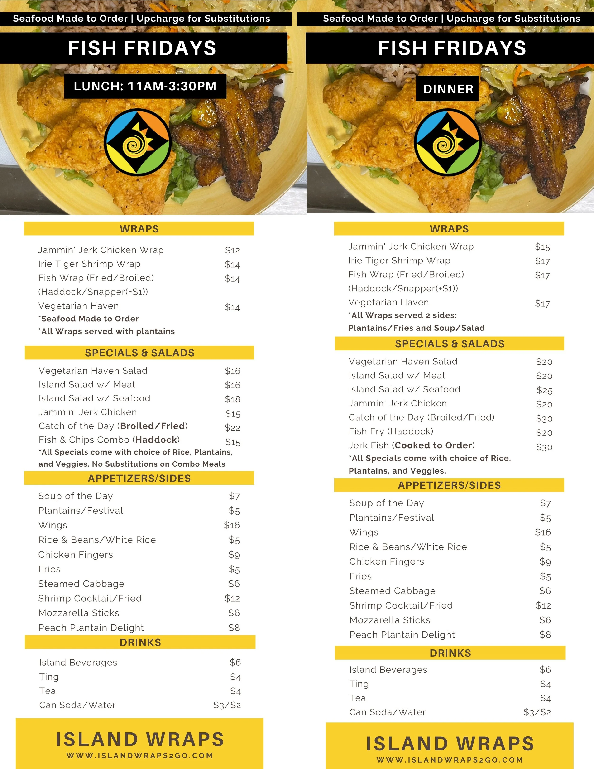 OUR MENU — Island Wraps