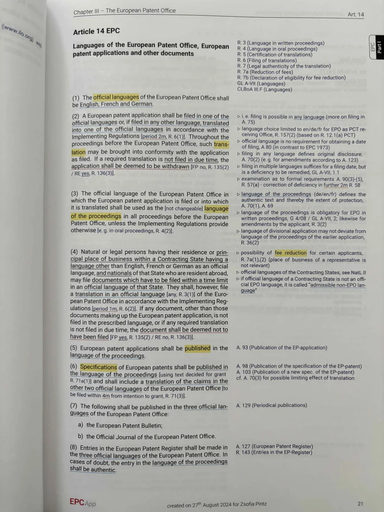 EPC reference books — Fillun