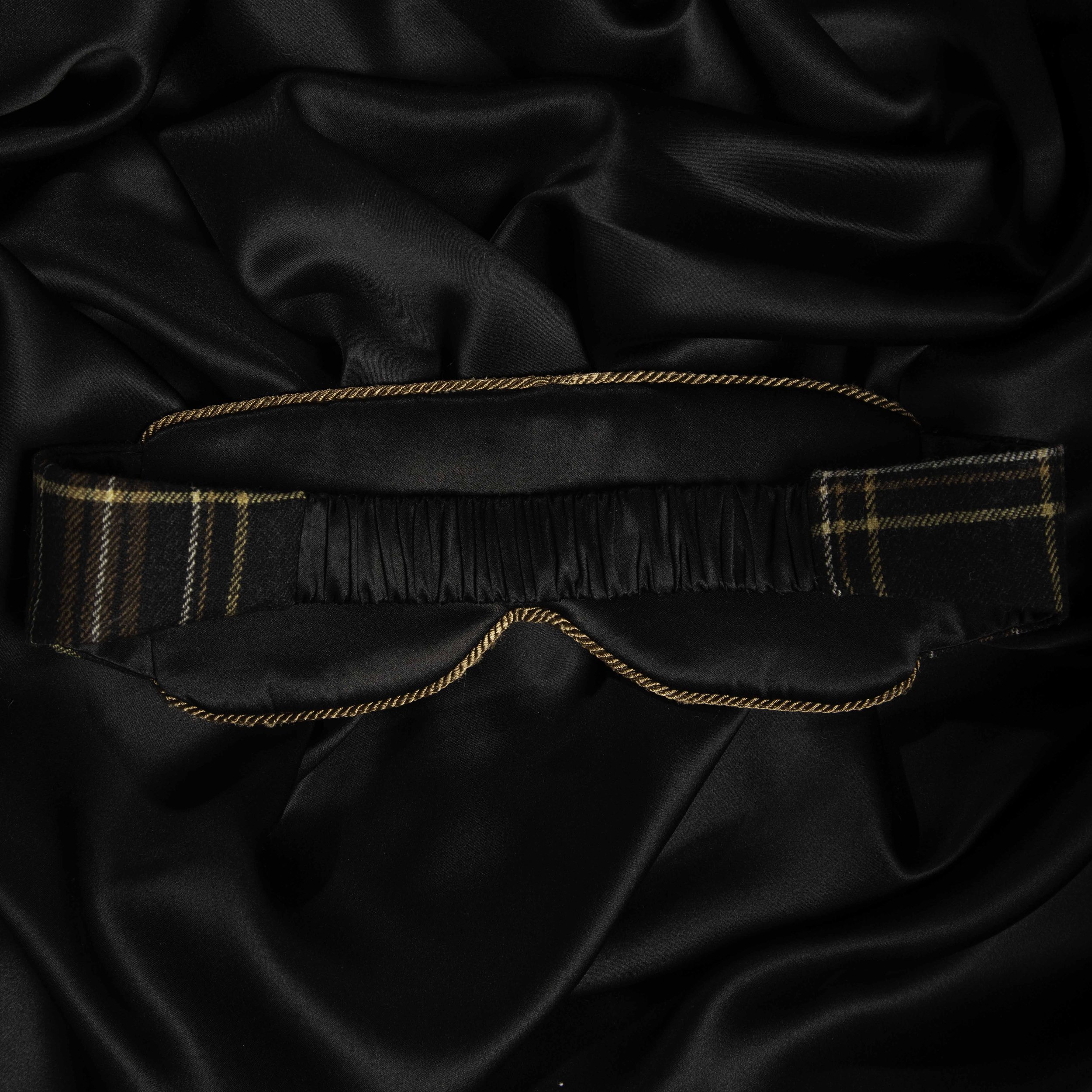 Metallic Claret Paisley Silk Jacquard Sleep Mask Handmade in Nottingham ...