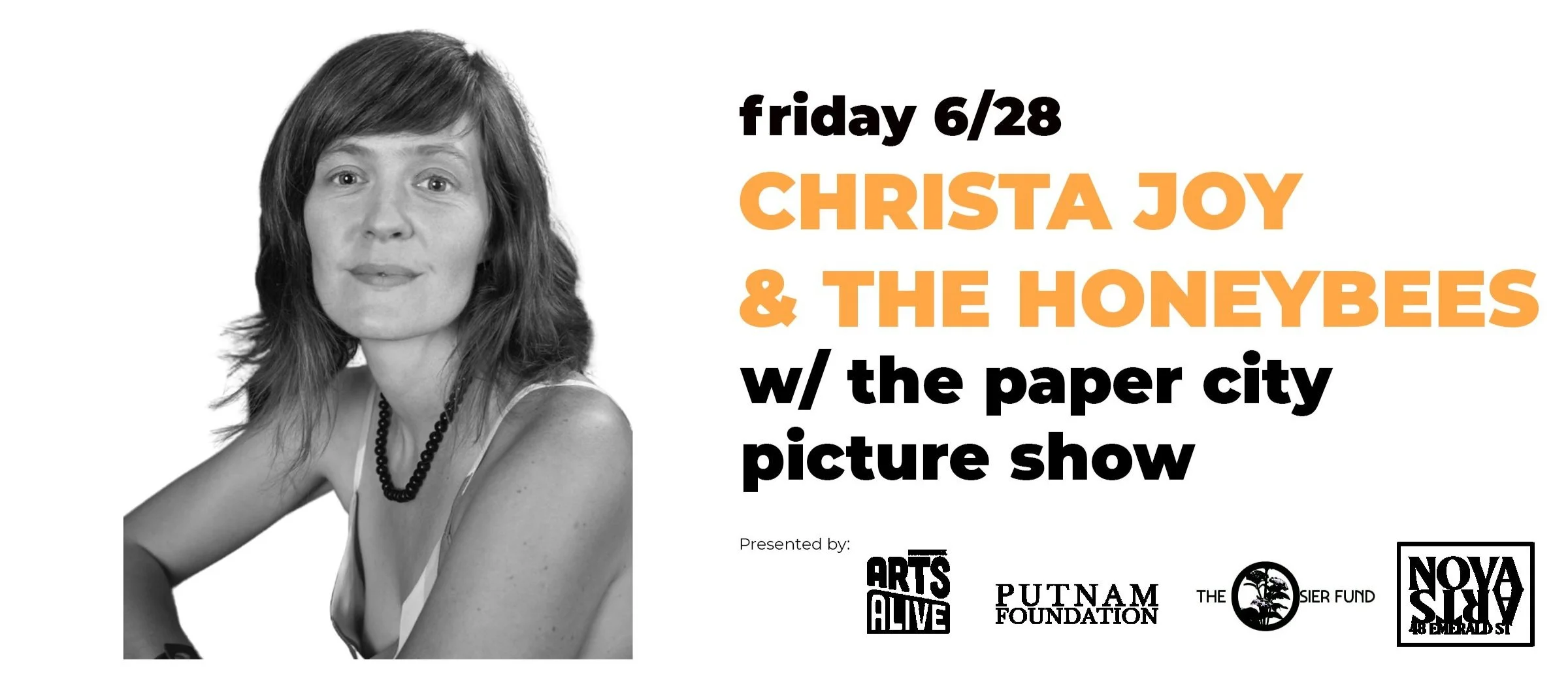 Christa Joy & the Honeybees w/ The Paper City Picture Show — NOVA ARTS