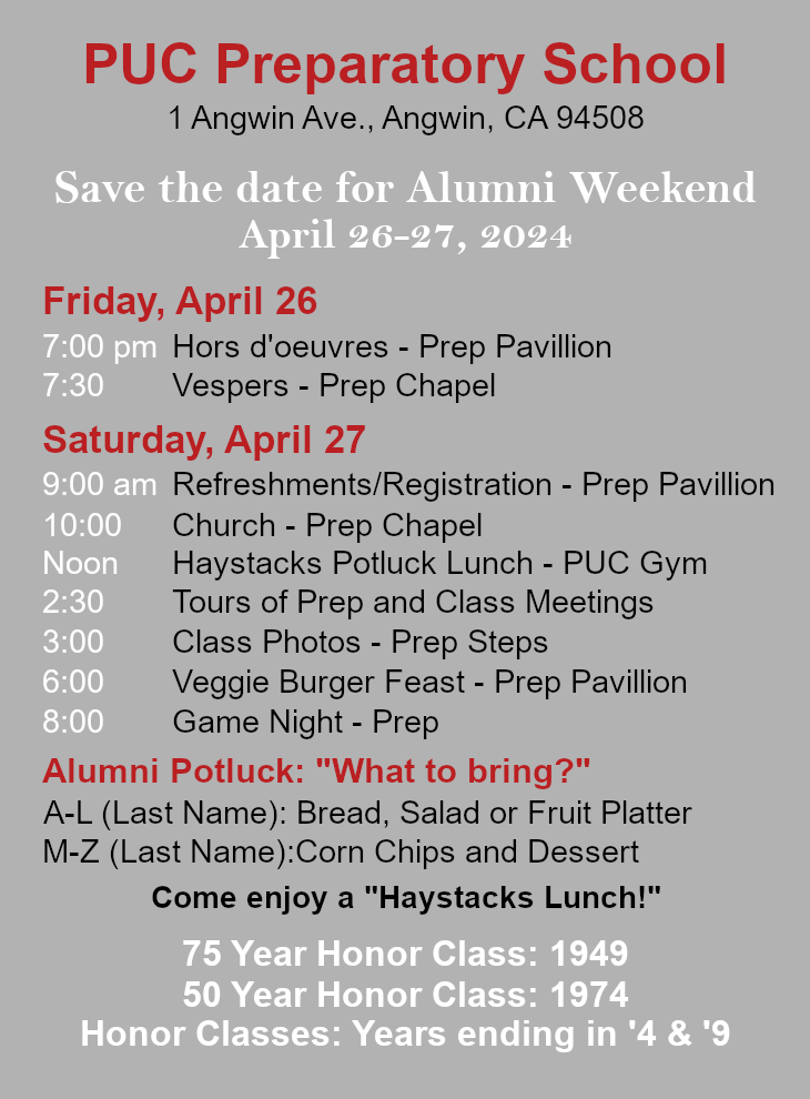Alumni Homepage — PUC Preparatory School