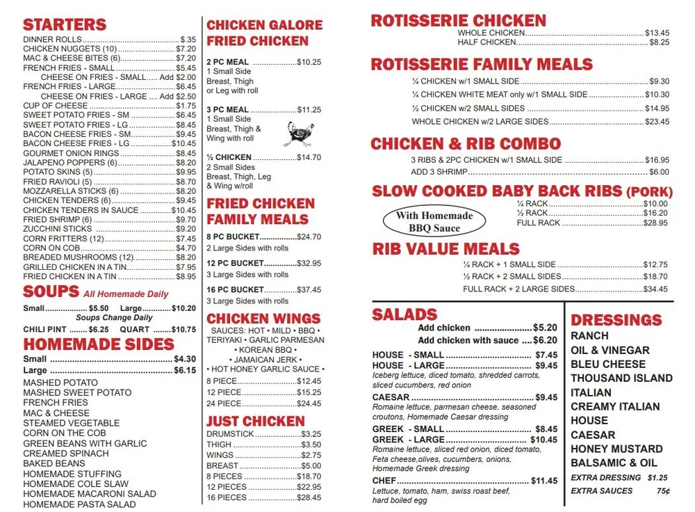 Menu — TKO CHICKEN & RIBS
