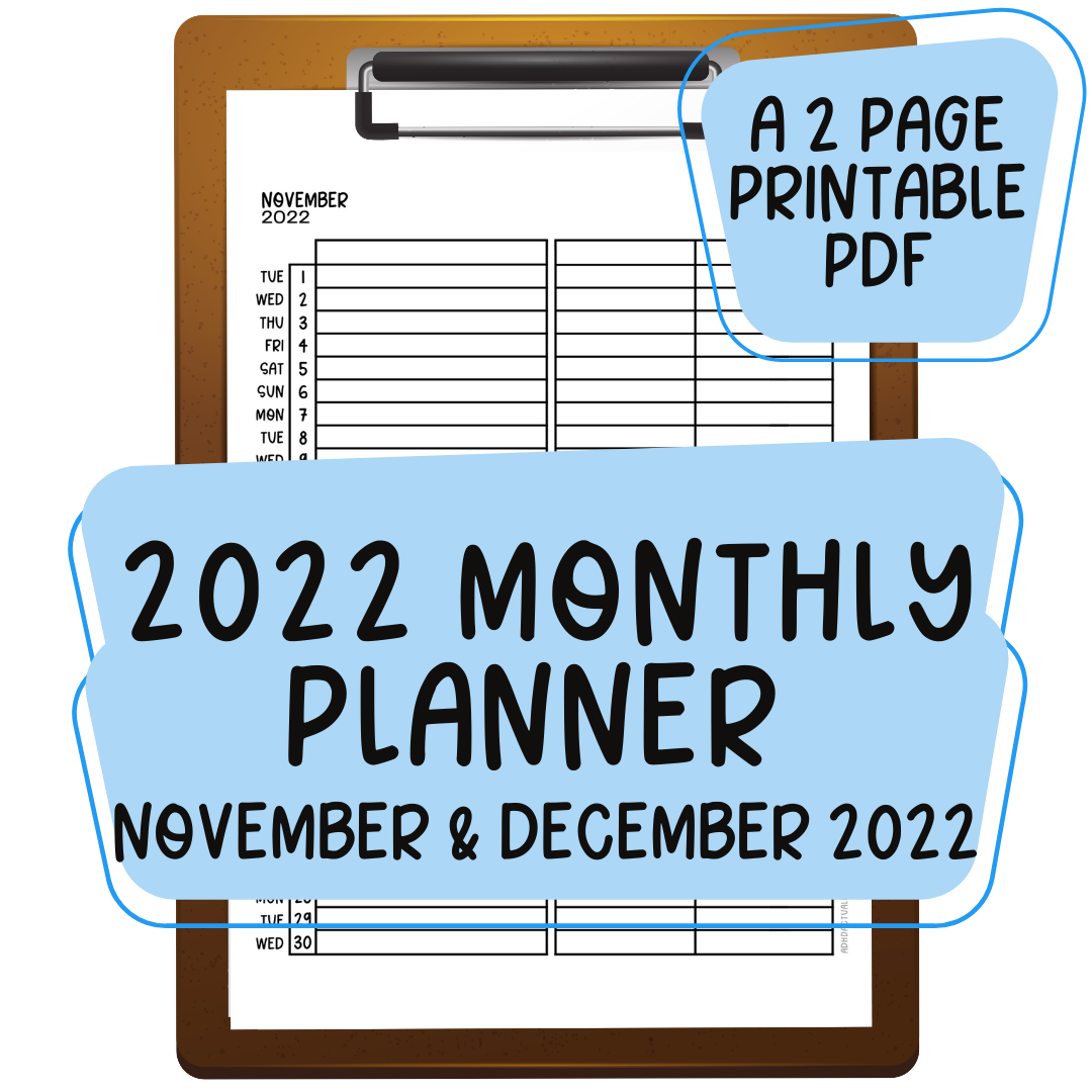 ADHD Simple Daily Planners - Download + Print! — ADHD Actually