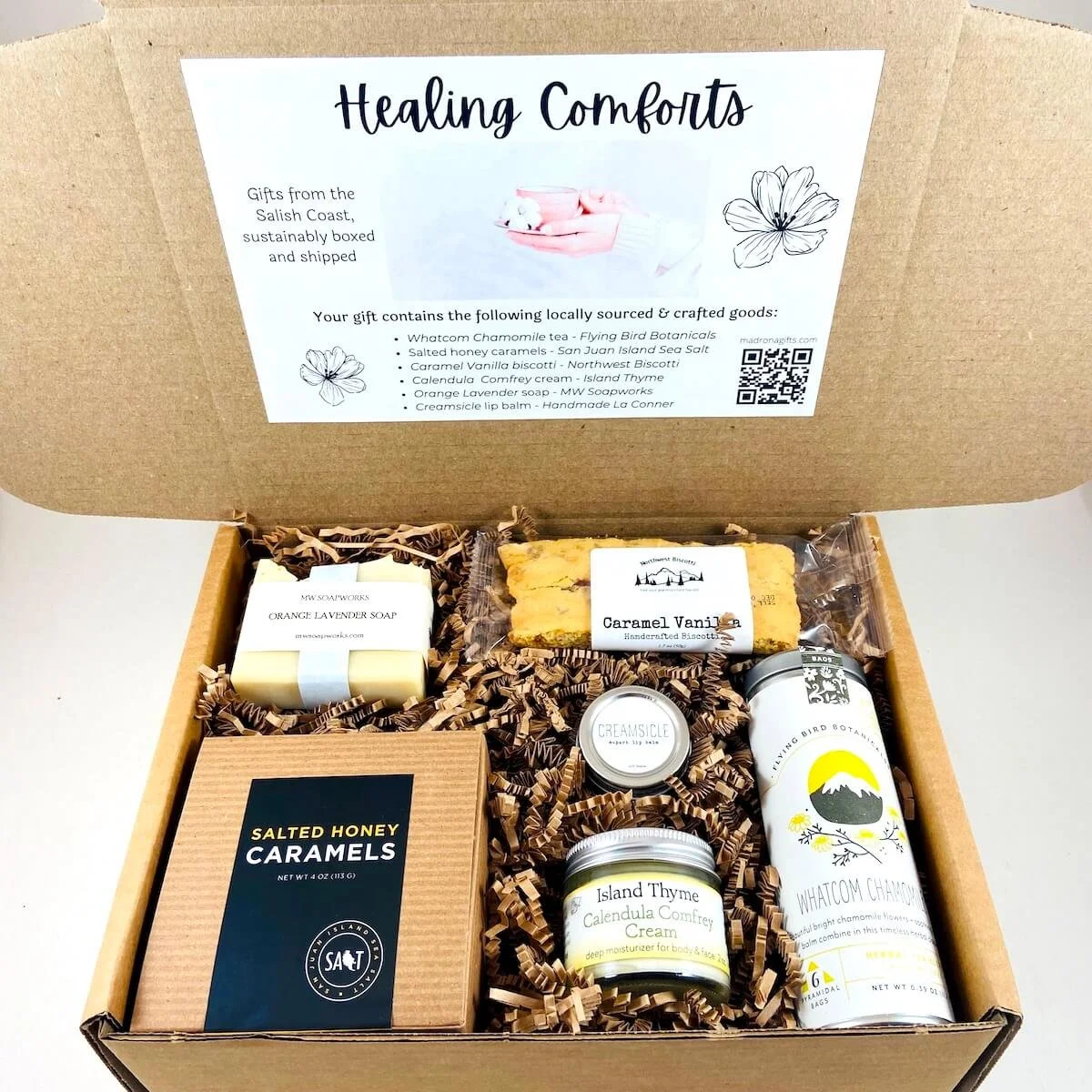 Healing Comforts Gift Basket | Healing Vibes Gift Basket — Madrona Gifts