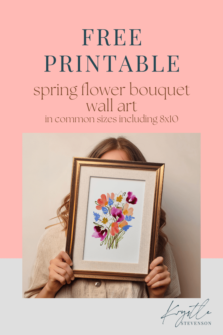 Free Digital Download Printable Spring Watercolor Floral Wall Art ...