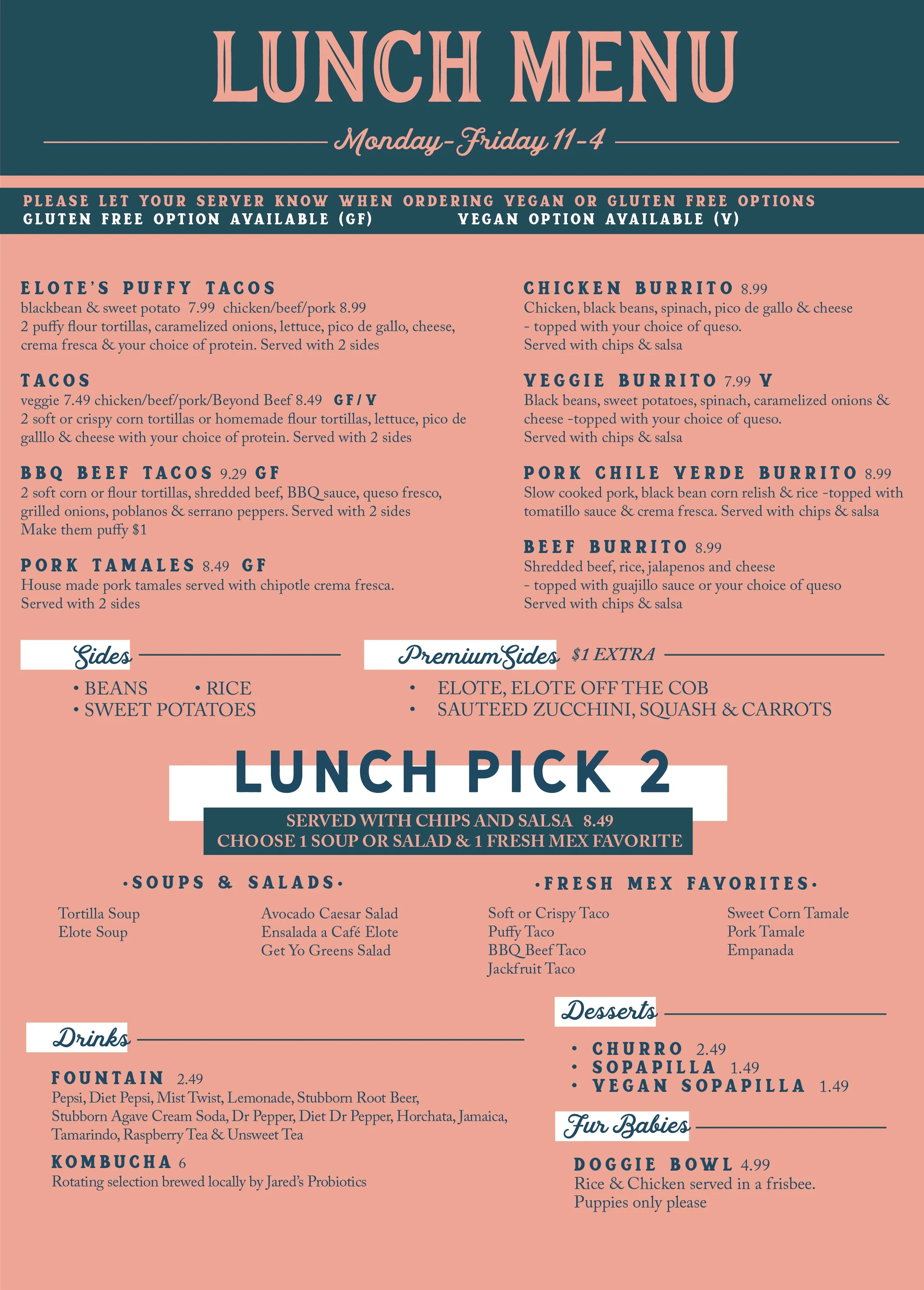 Lunch — Elote Cafe & Catering