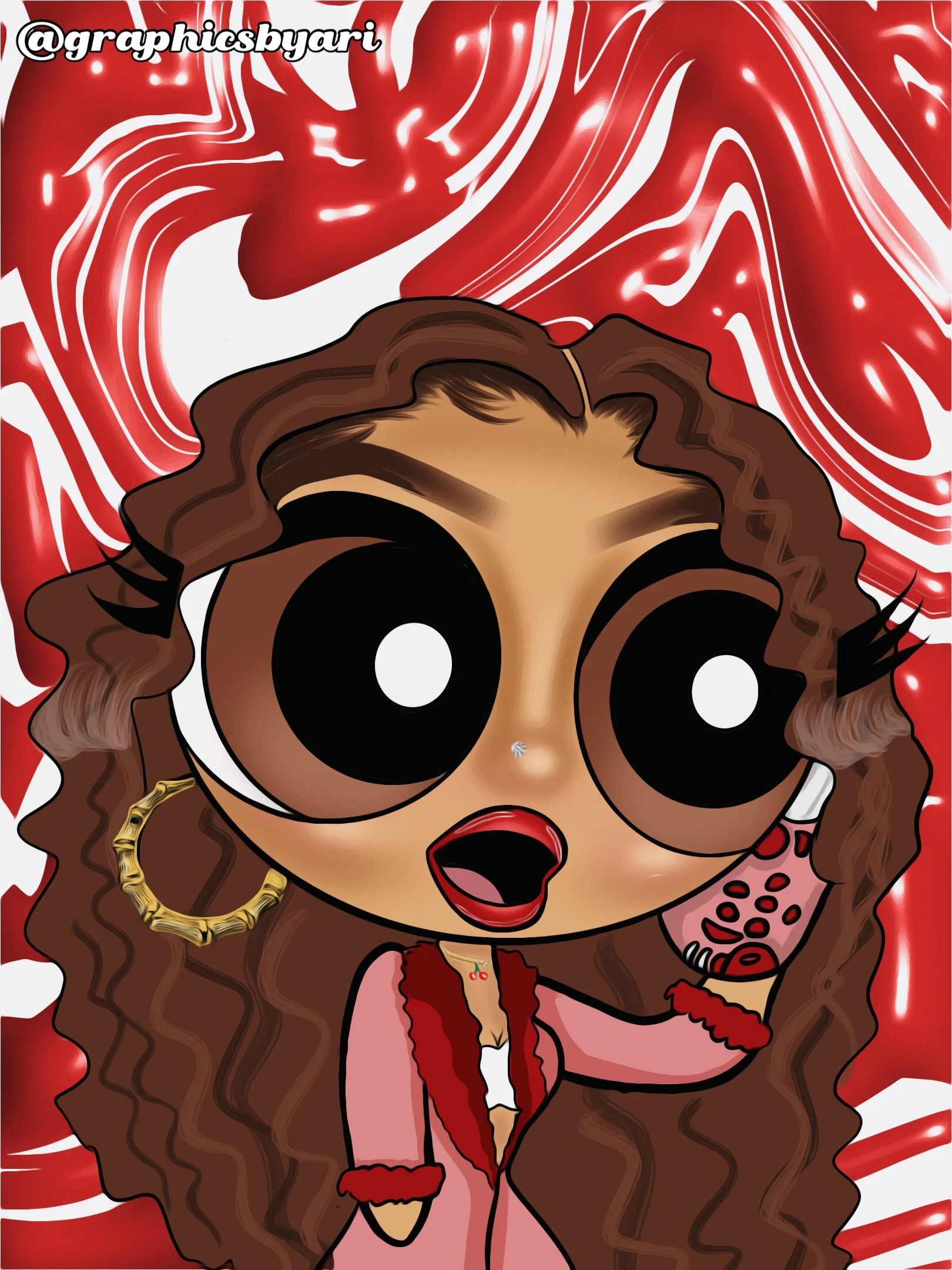 POWERPUFF GIRL INSPIRED CUSTOM PORTRAIT — GraphicsByAri
