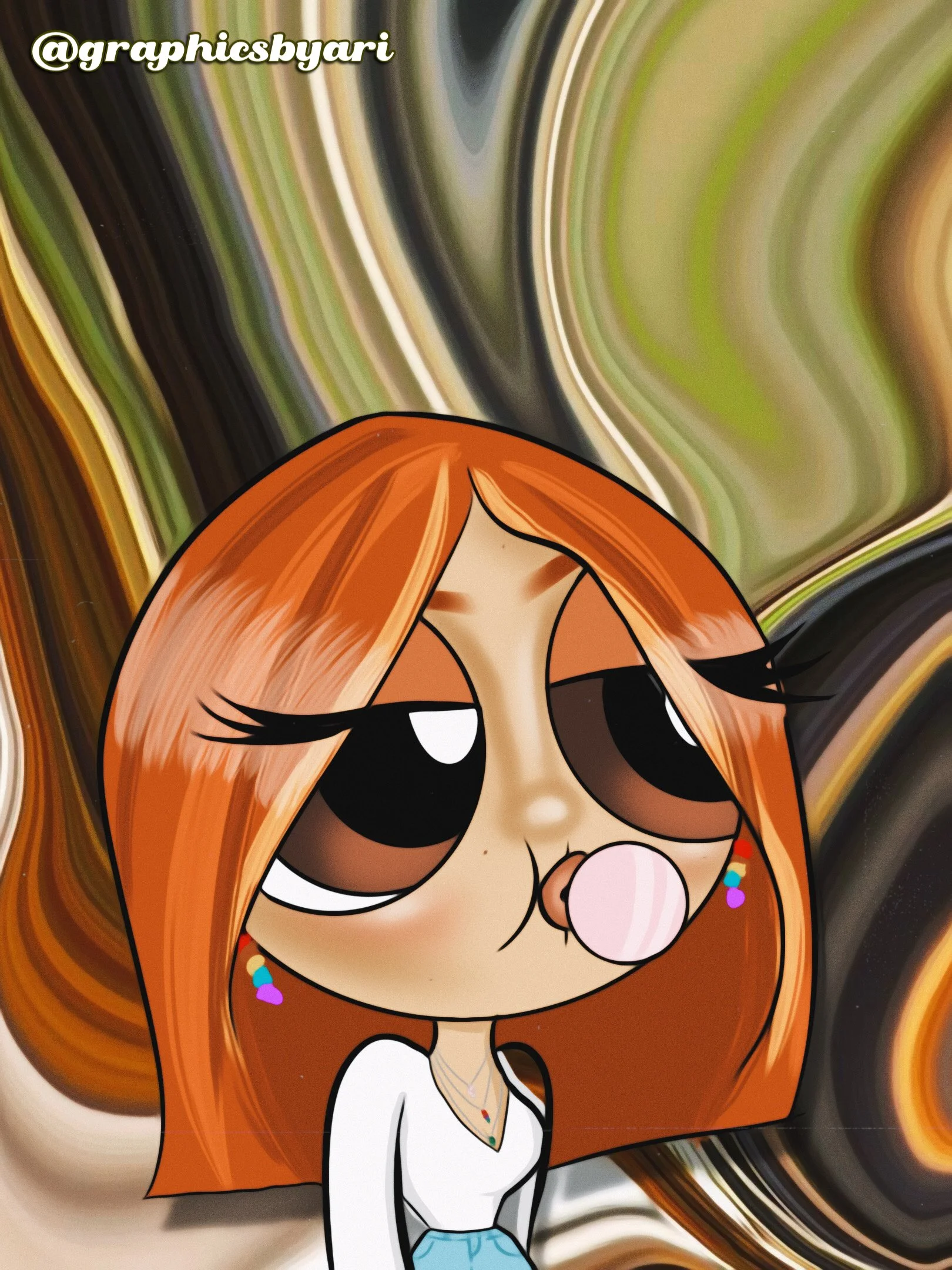 POWERPUFF GIRL INSPIRED CUSTOM PORTRAIT — GraphicsByAri