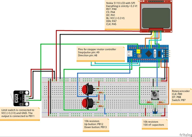 Control panel for stepper motors using the Accelstepper library ...