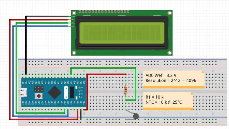 NTC thermistor-based thermometer — Curious Scientist
