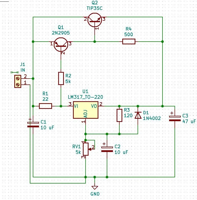 LM317-based high-current adjustable power supply — Curious Scientist