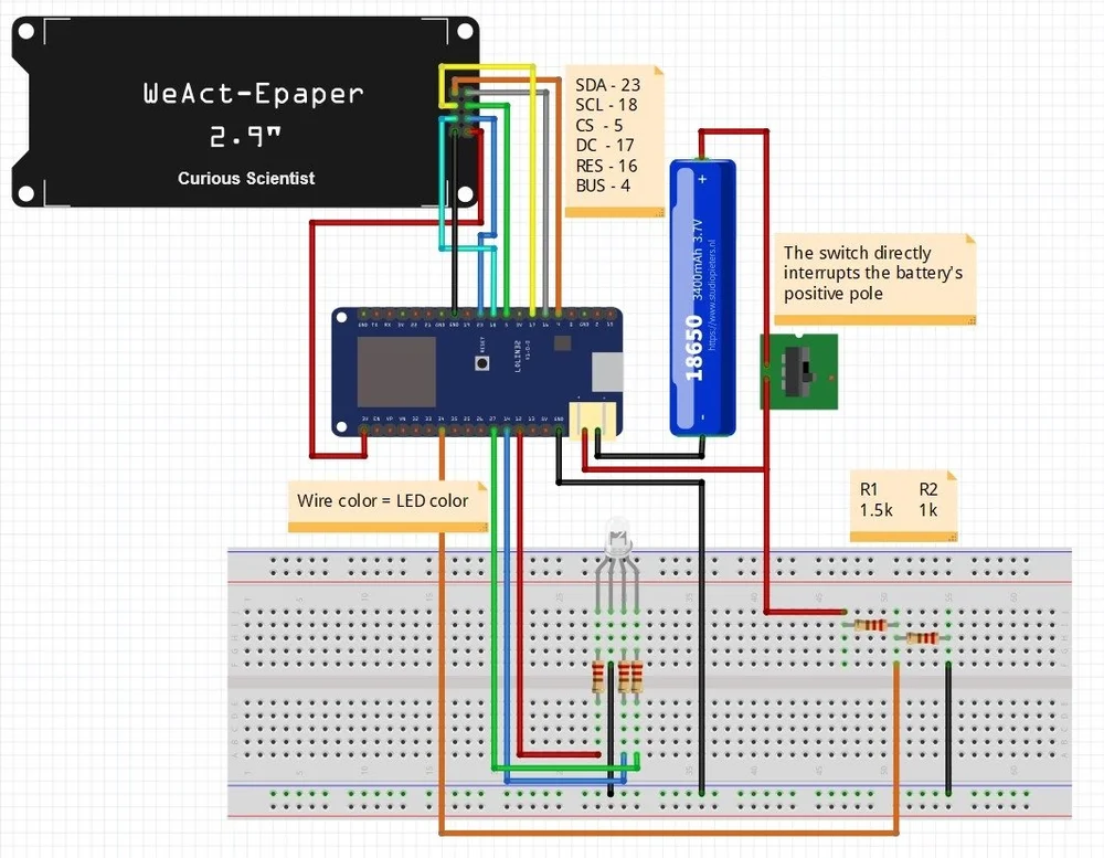 Office nameplate with ESP32 and e-ink display — Curious Scientist
