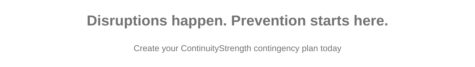 Continuity Strength - online business continuity plans