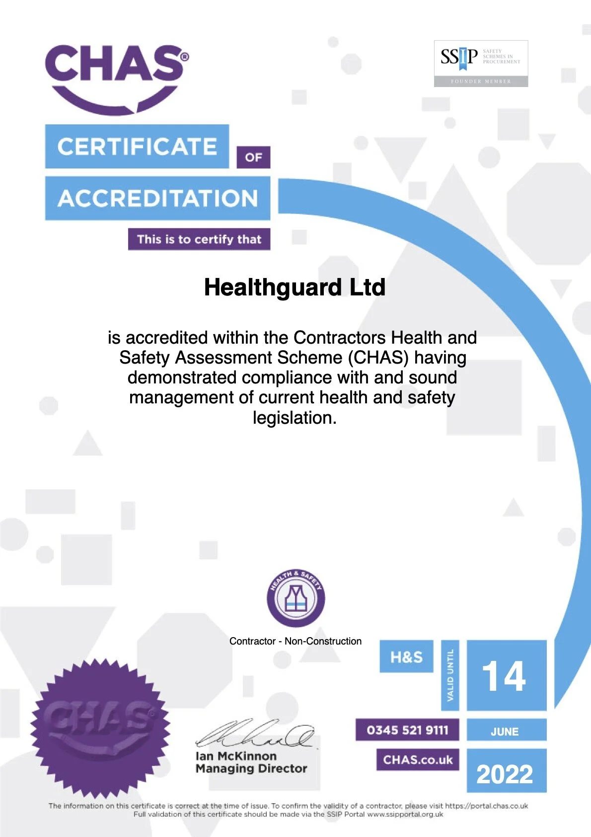 Certifications & Data Sheets — Healthguard Ltd