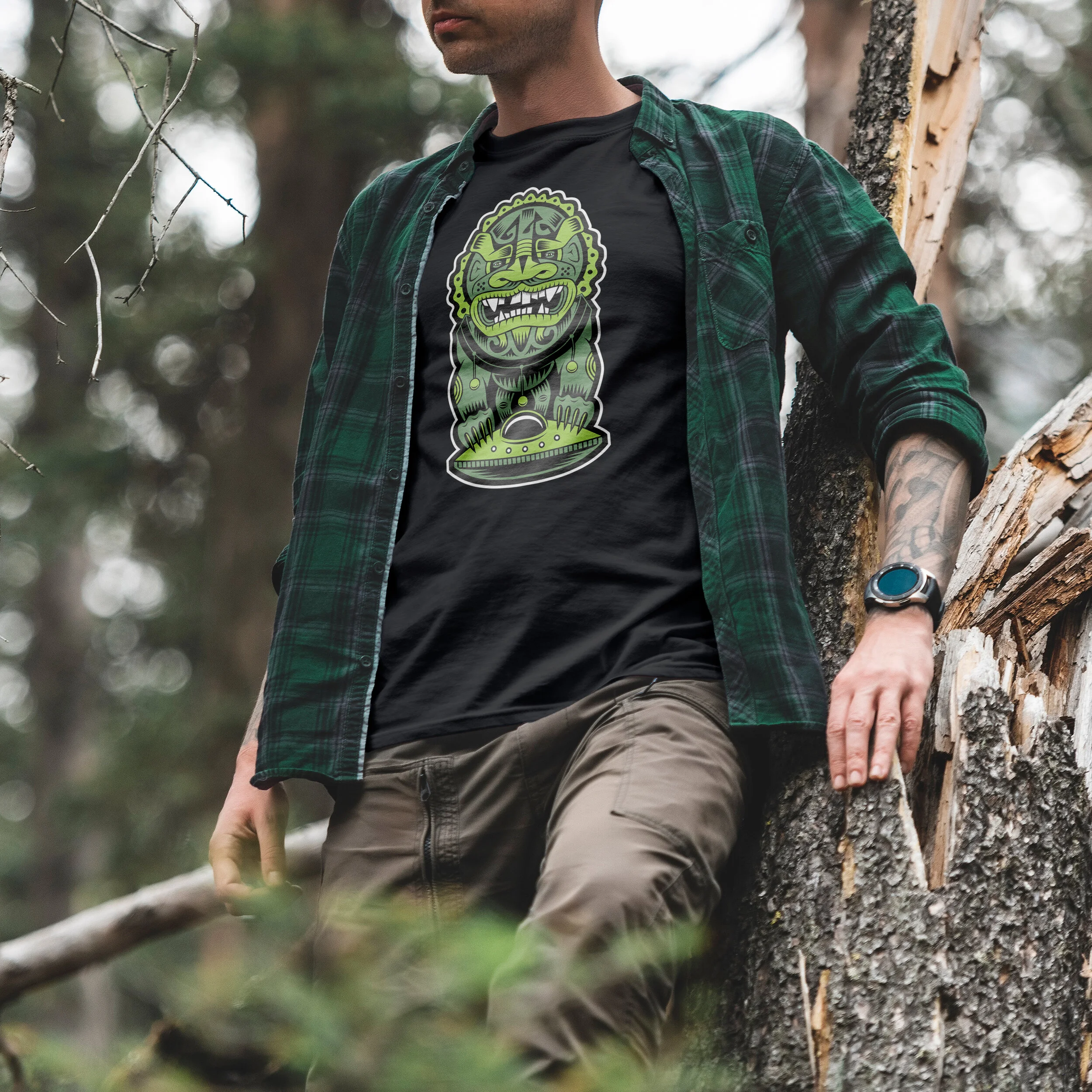Flying Foo Dog Men's Soft Cotton Crew Neck T-Shirt — Grind Life Republic