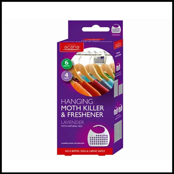 Acana Moth Killer and Fresh Hanger - Lavender (Pack of 4) — C Booth & Son