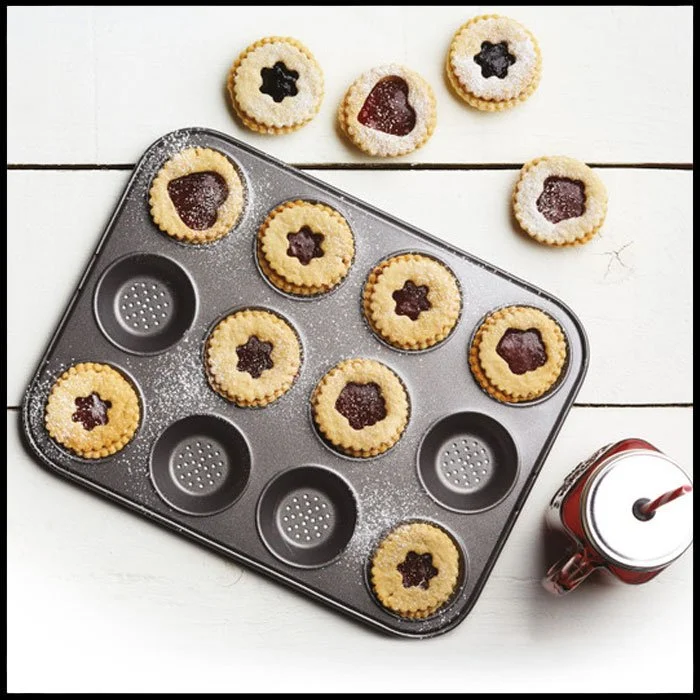 MasterClass Crusty Bake Non-Stick 12 Hole Shallow Baking Pan — C Booth ...