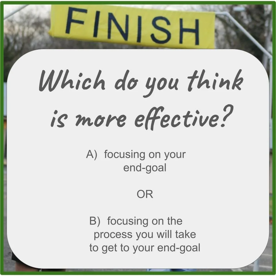 Goals are important, but the process to achievement is important-er ...
