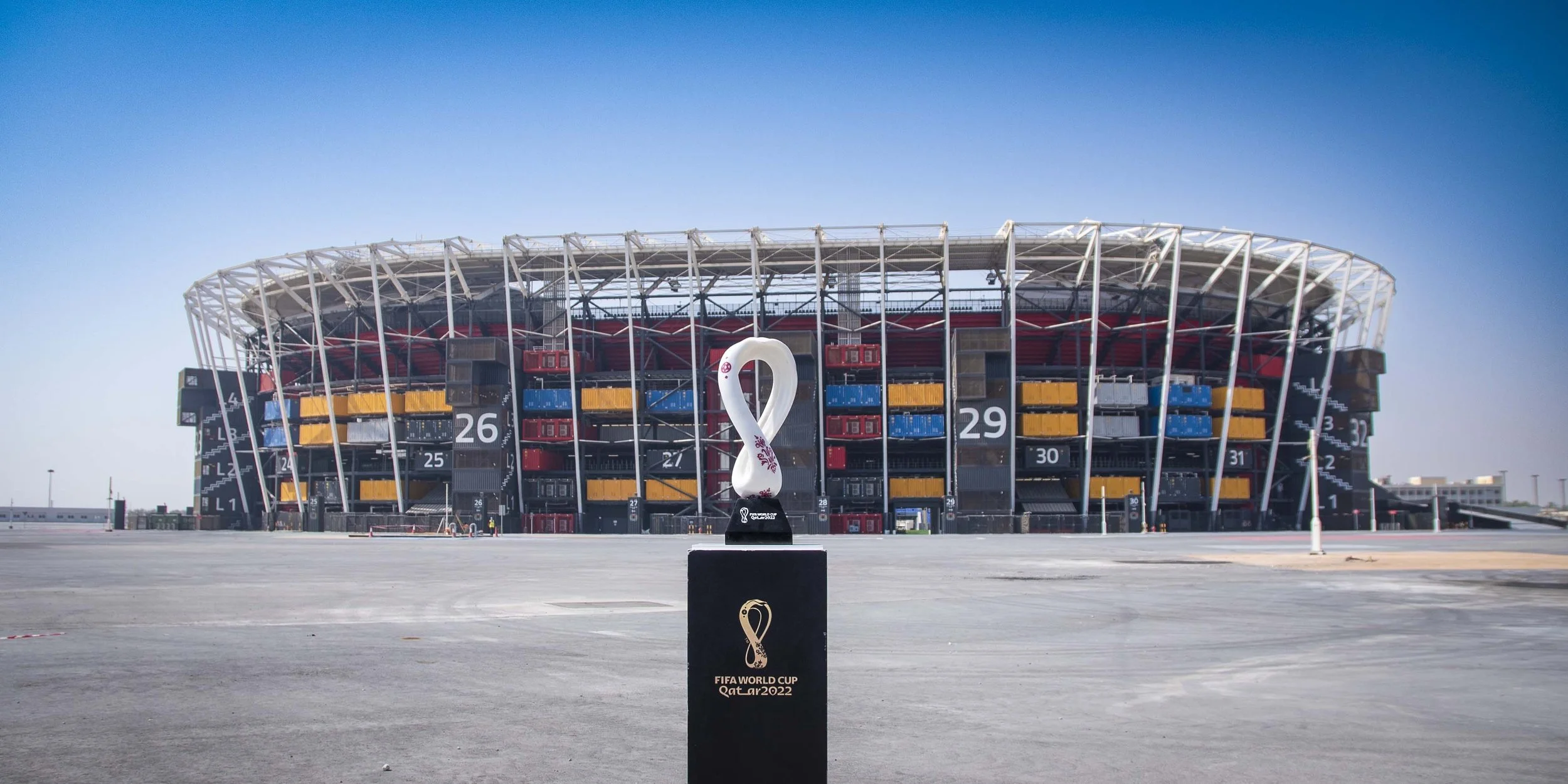 FIFA World Cup Qatar 2022 Official Emblem Marble Statues — Dell 'Anno