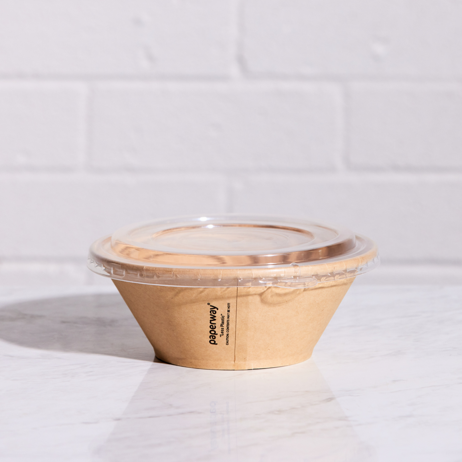 PP Lid to suit 1050ml Deluxa Paperway Bowl — Pinnacle Packaging