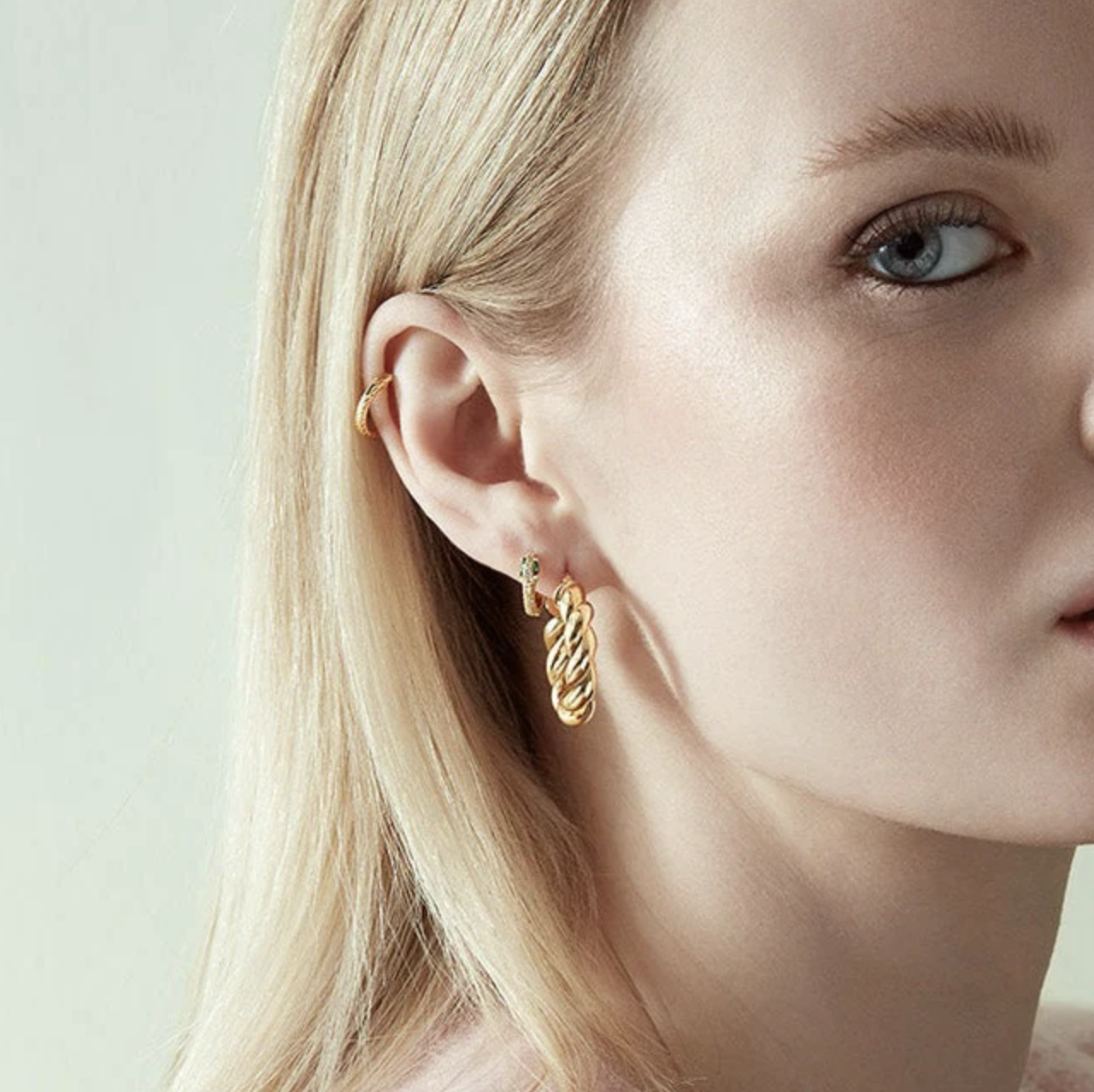 Sunken Treasure Crystal Huggie Earrings — Cotton and Gems | Demi-Fine ...